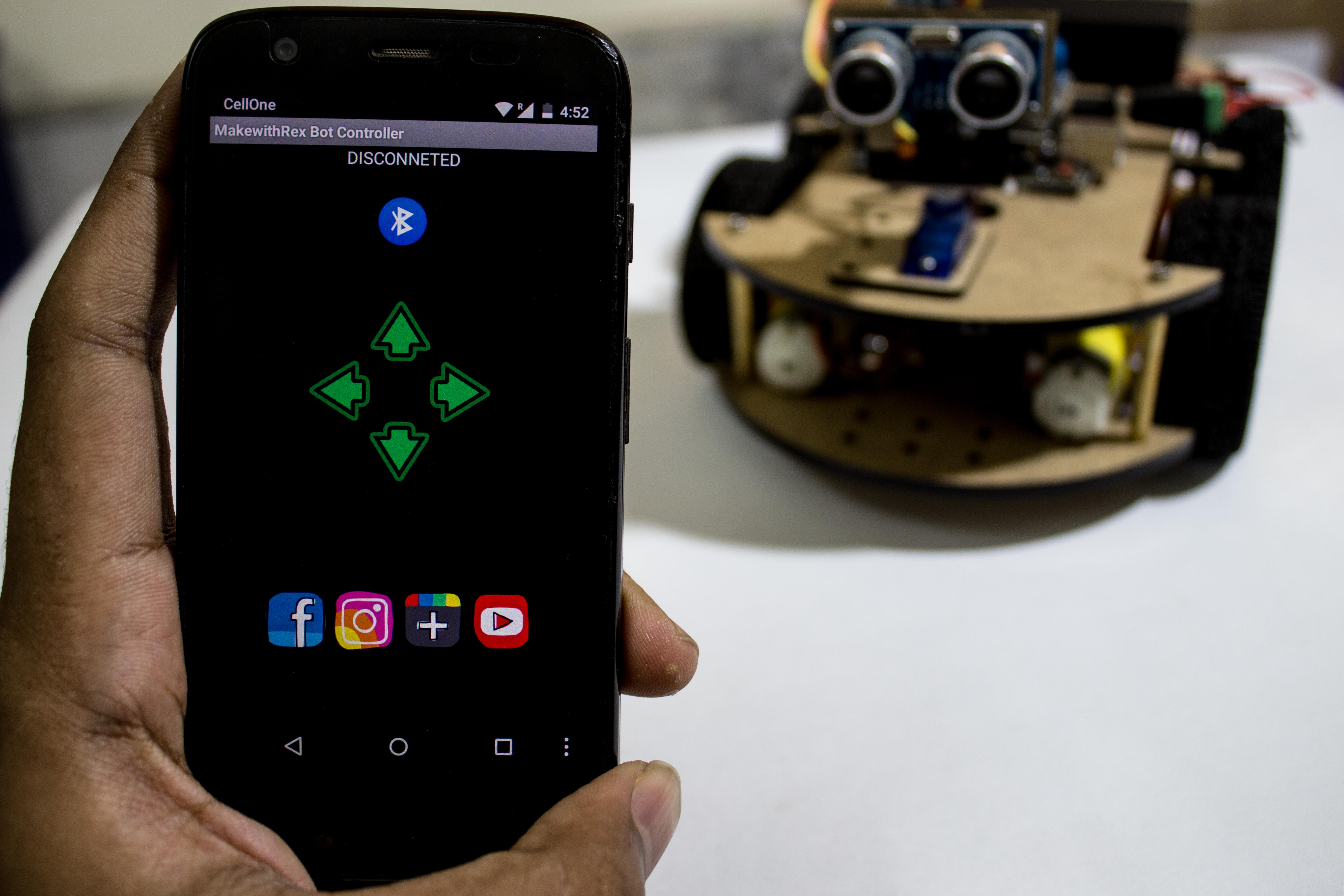 Smartphone Controlled Arduino Robot : 10 Steps (with Pictures ...