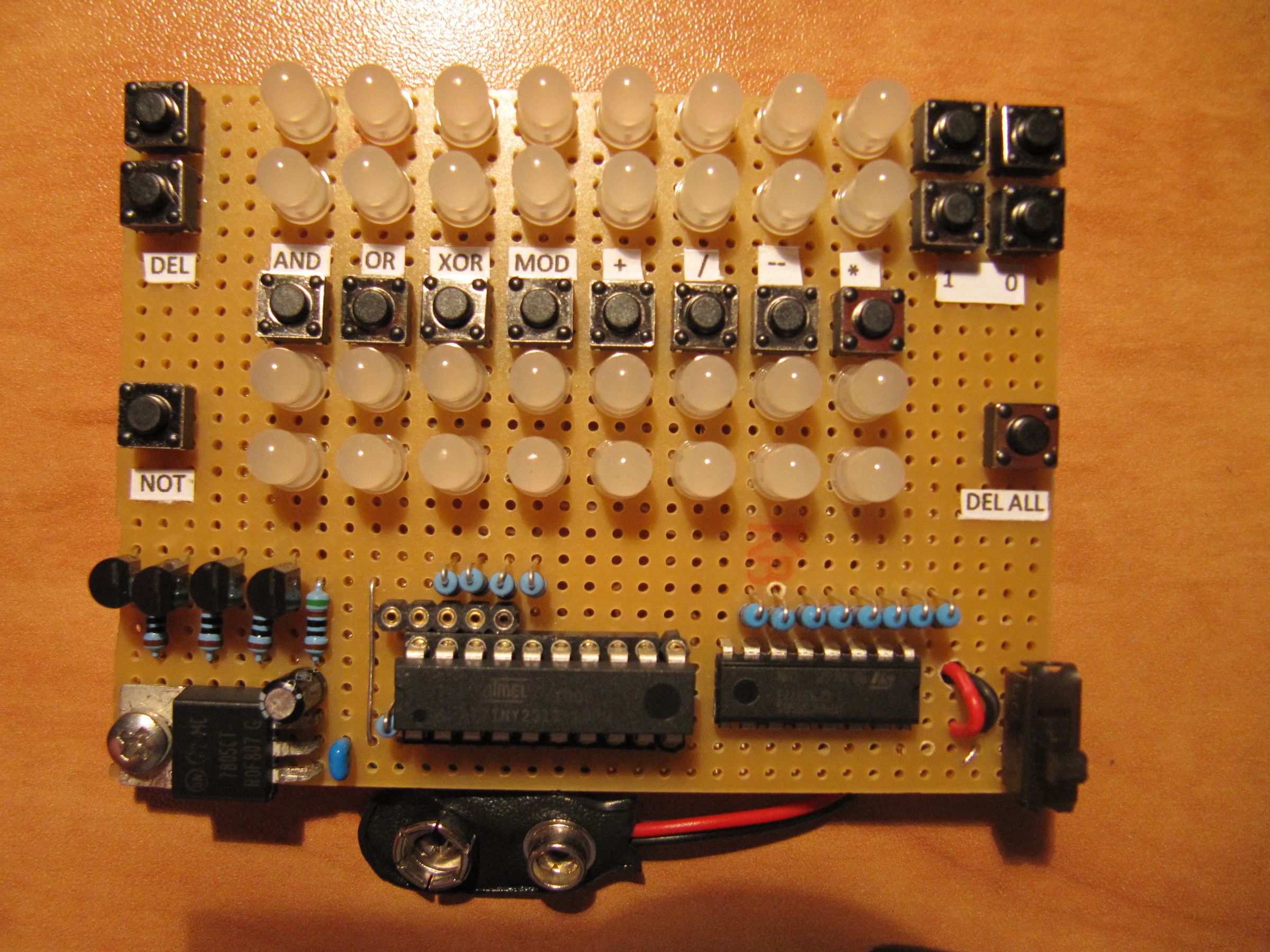 LED Binary Calculator : 6 Steps (with Pictures) - Instructables