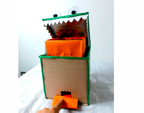 Recycling Bin for Kids Made From Recycled Cardboard : 5 Steps (with ...