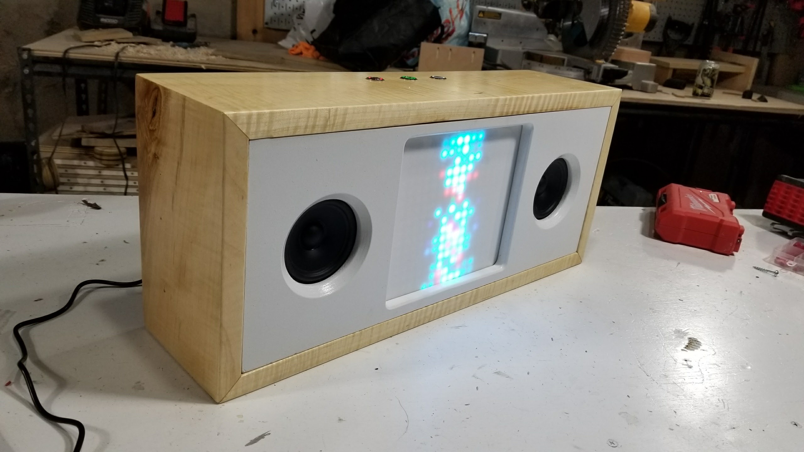 Bluetooth Speaker W/ Music-Reactive LED Matrix : 12 Steps (with ...
