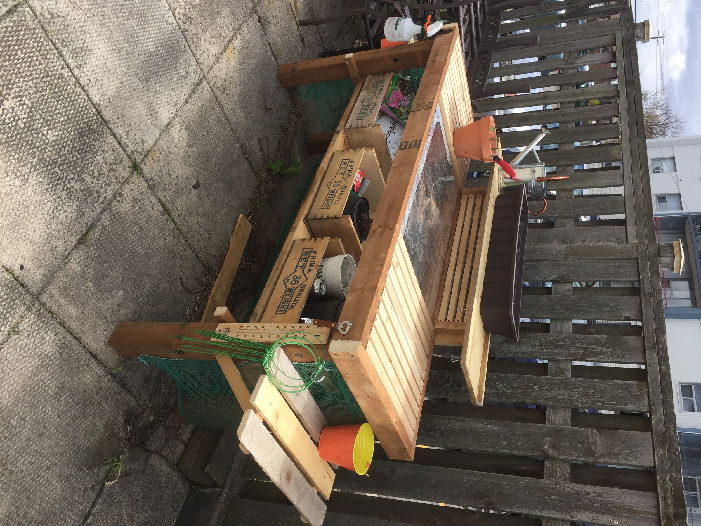 Planting Bench With Protected Growing Station : 3 Steps (with Pictures ...