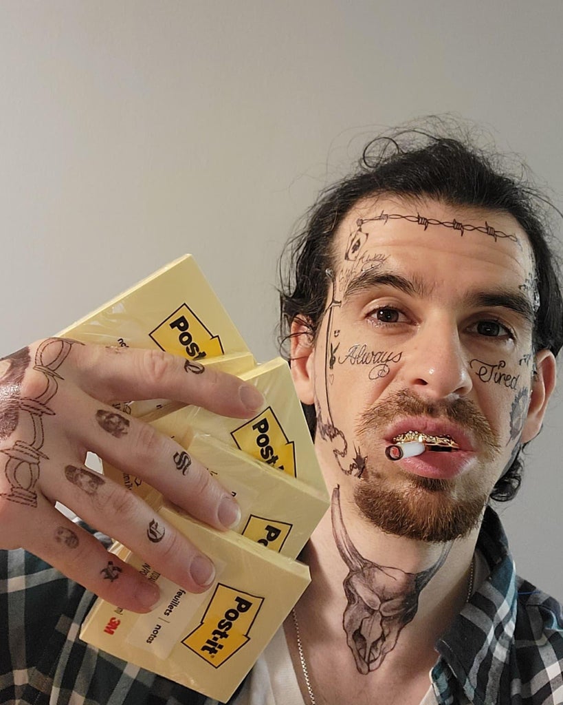 Post It Malone Halloween Costume 12 Steps With Pictures Instructables