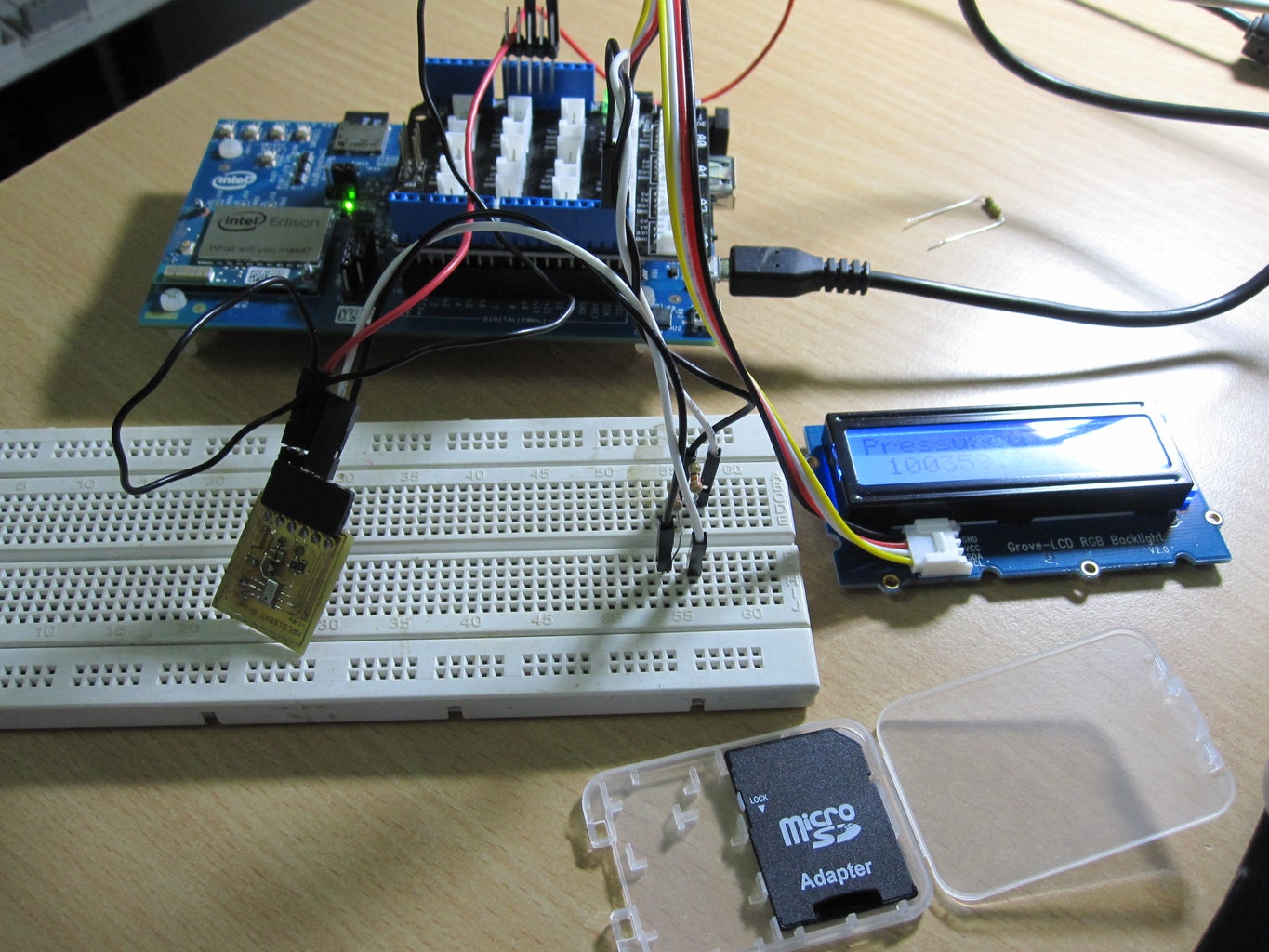Intel Edison IoT_Read Pressure Sensor and Logging Data to SD Card : 3 ... Intel Edison IoT_Read Pressure Sensor and Logging Data to SD Card : 3 ...