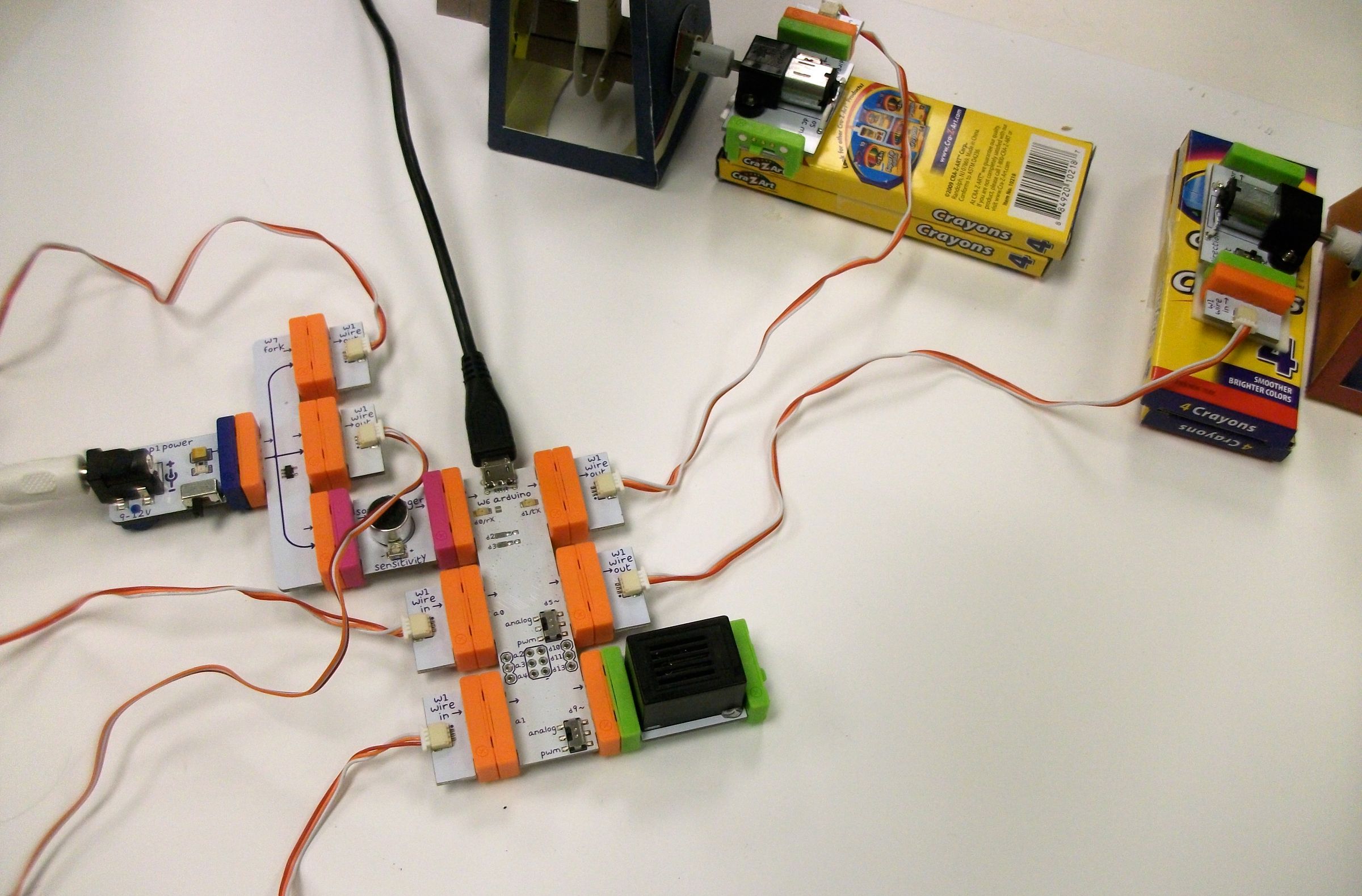 Papercraft Automata Race Game LittleBits Circuit : 7 Steps (with ...