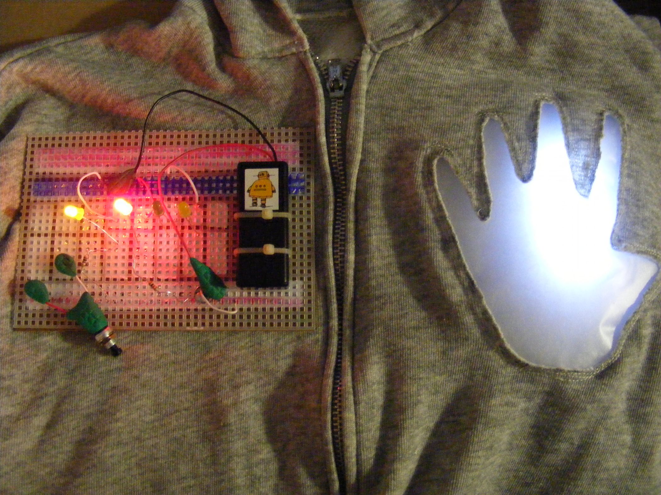 Wearable Breadboard for Electronics - ProtoHoodie : 5 Steps (with ...
