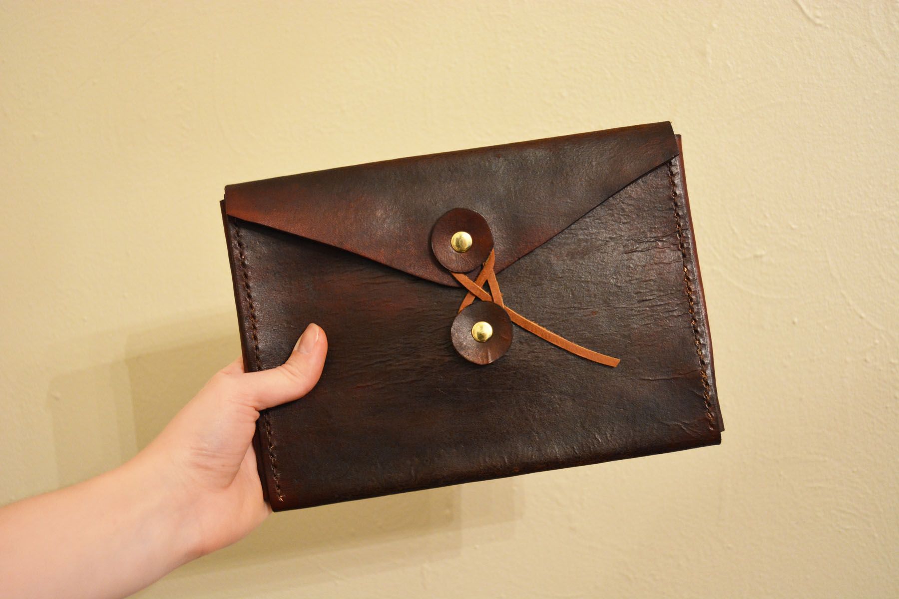 Leather Button & String Envelope Case : 8 Steps (with Pictures ...