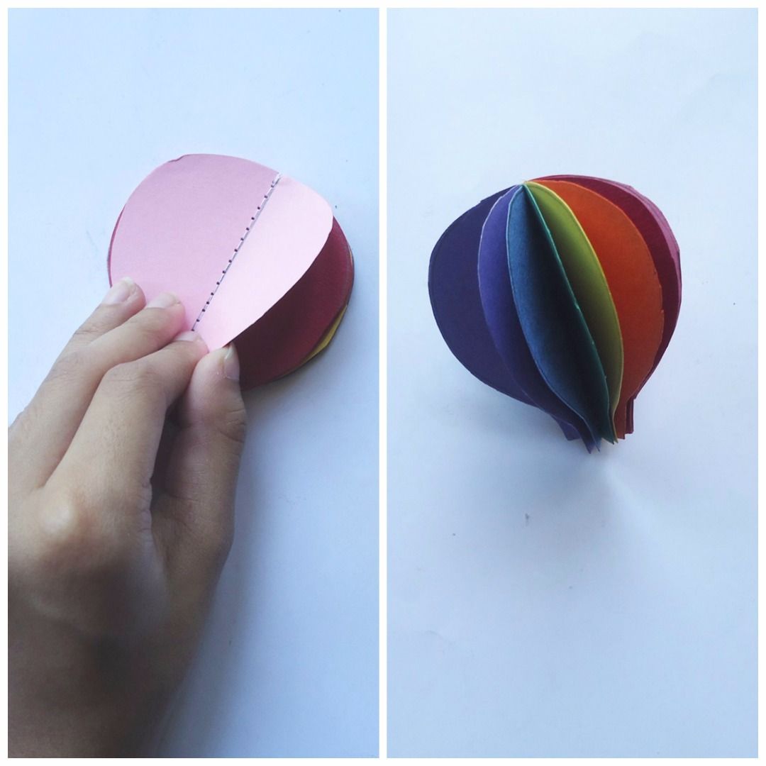Paper Rainbow Hot Air Balloon : 4 Steps (with Pictures) - Instructables