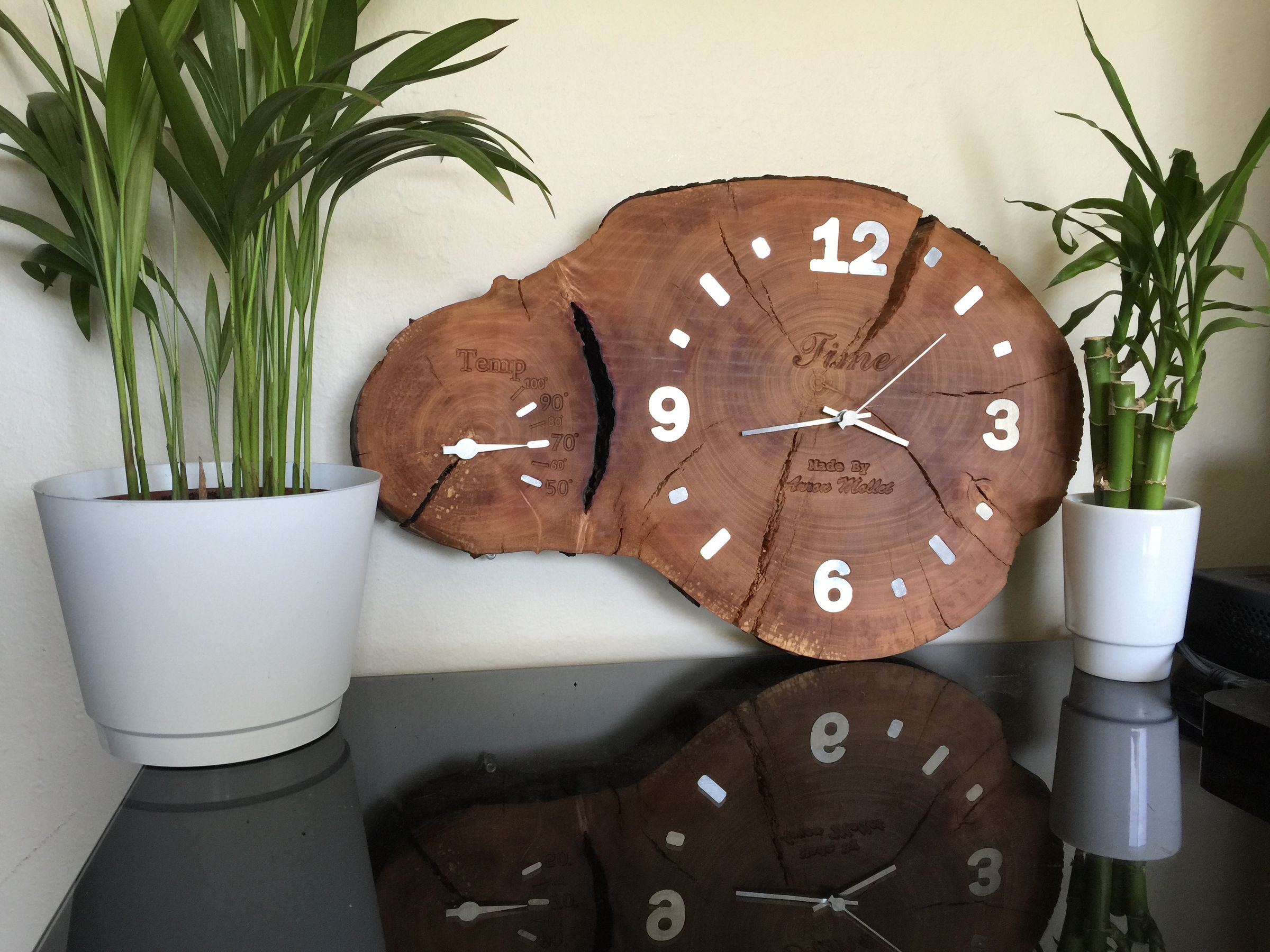Aluminum Inlay Cross-Cut Log Clock : 5 Steps (with Pictures ...
