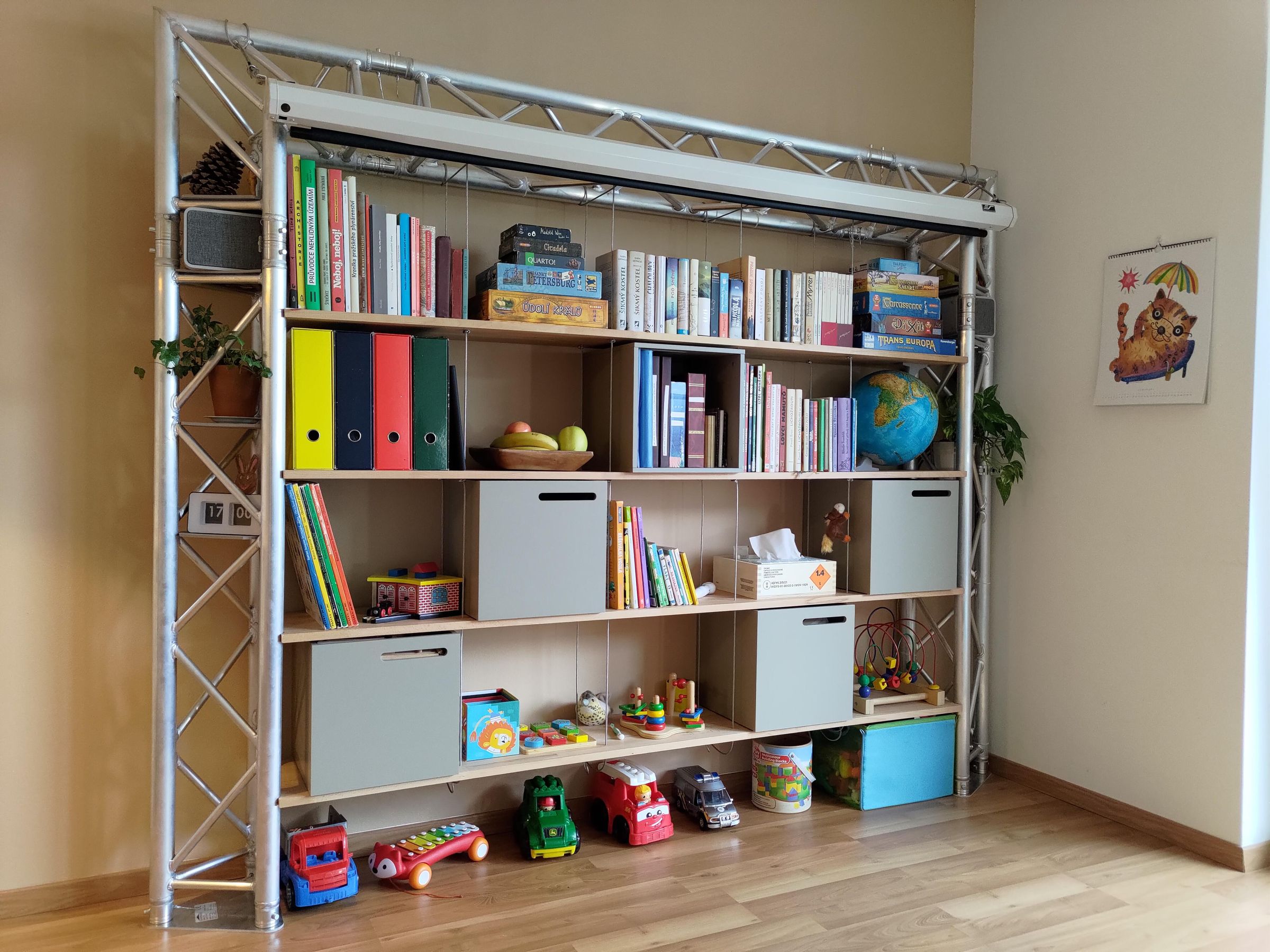 Truss Frame Shelving Unit With Home Theater : 10 Steps (with Pictures ...