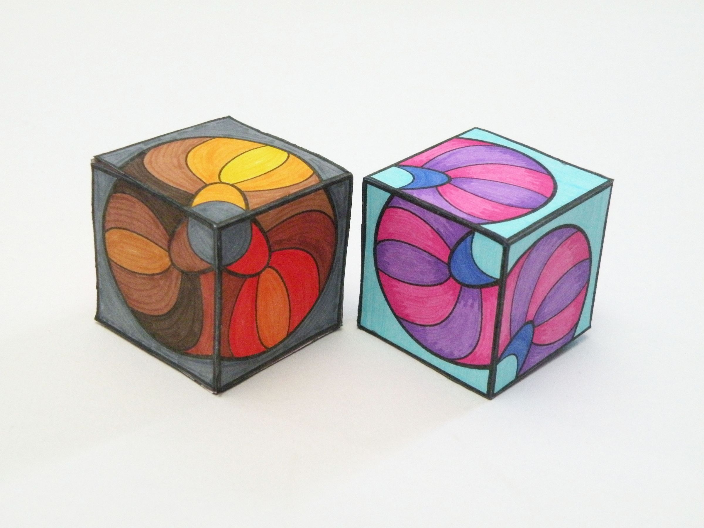 Make a Cube From a Net - 3D Coloring Book: Cubes and Things : 5 Steps ...