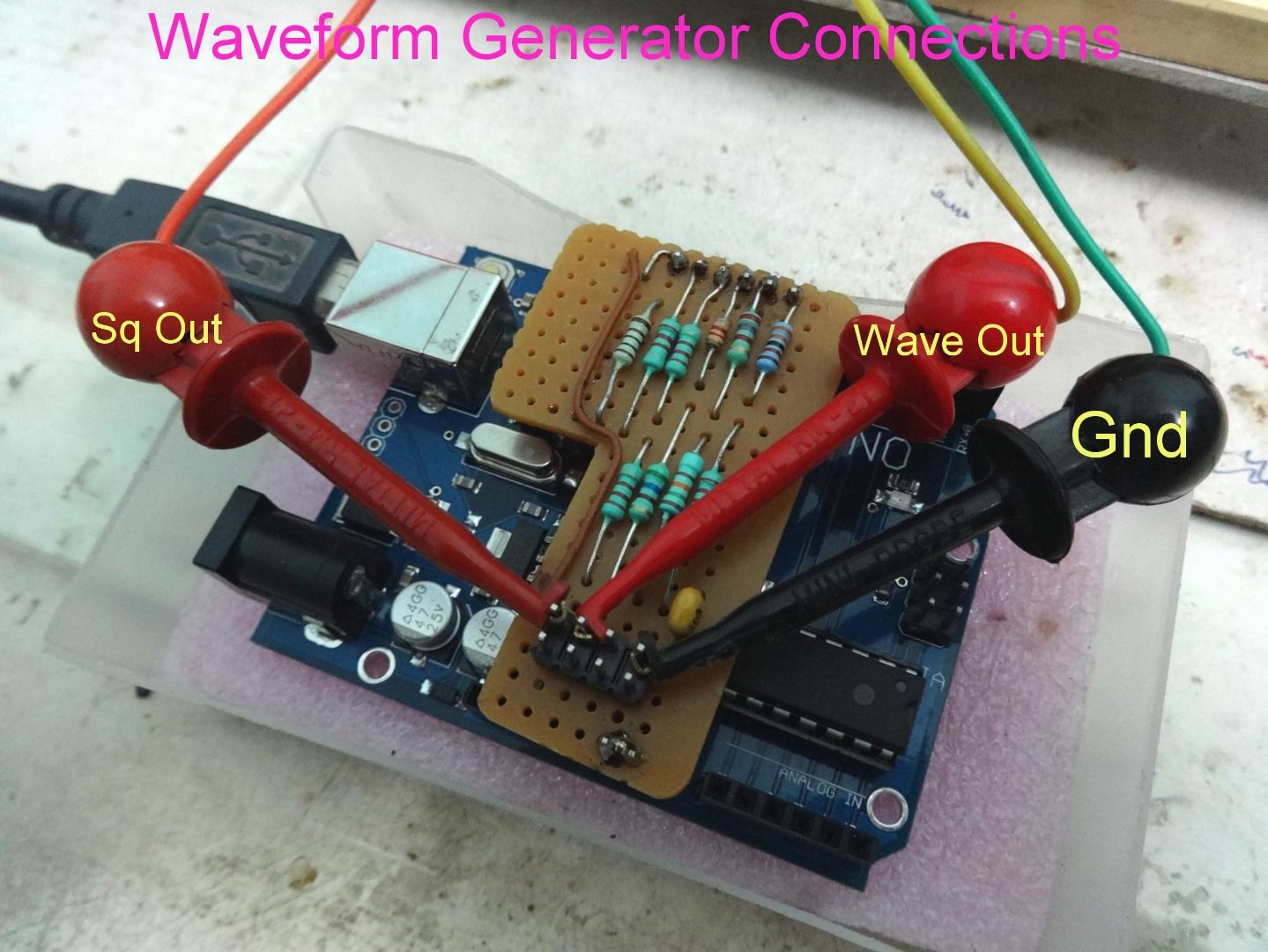 10 Resistor Arduino Waveform Generator : 8 Steps (with Pictures ...