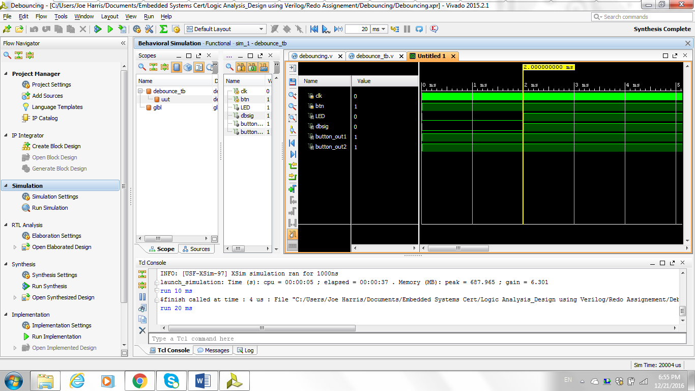 Debonucing Button on Basys 3, Xilinx FPGA Development Board : 6 Steps ...