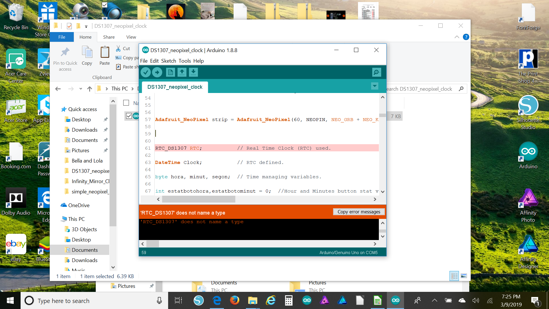 Linear Clock Using Arduino + DS1307 + Neopixel: Re-using Some Hardware. : 5 Steps - Instructables