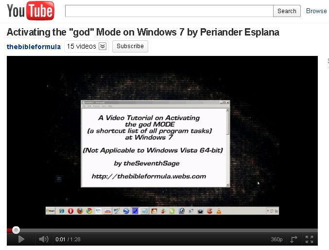 Activating the "god" Mode on Windows 7 - Instructables