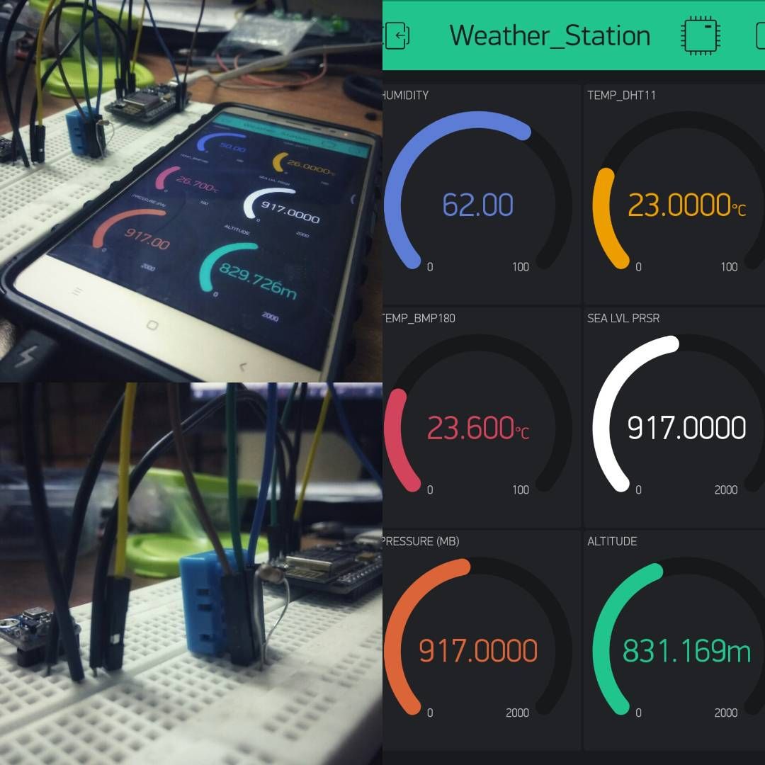 DIY Weather Station Using DHT11, BMP180, Nodemcu With Arduino IDE Over ...
