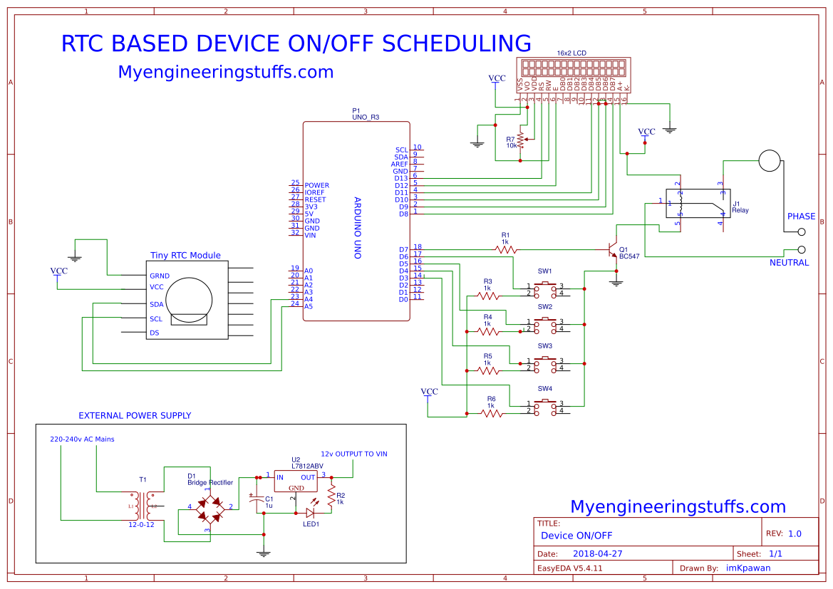 Arduino Real Time Clock (DS1307) : 7 Steps - Instructables