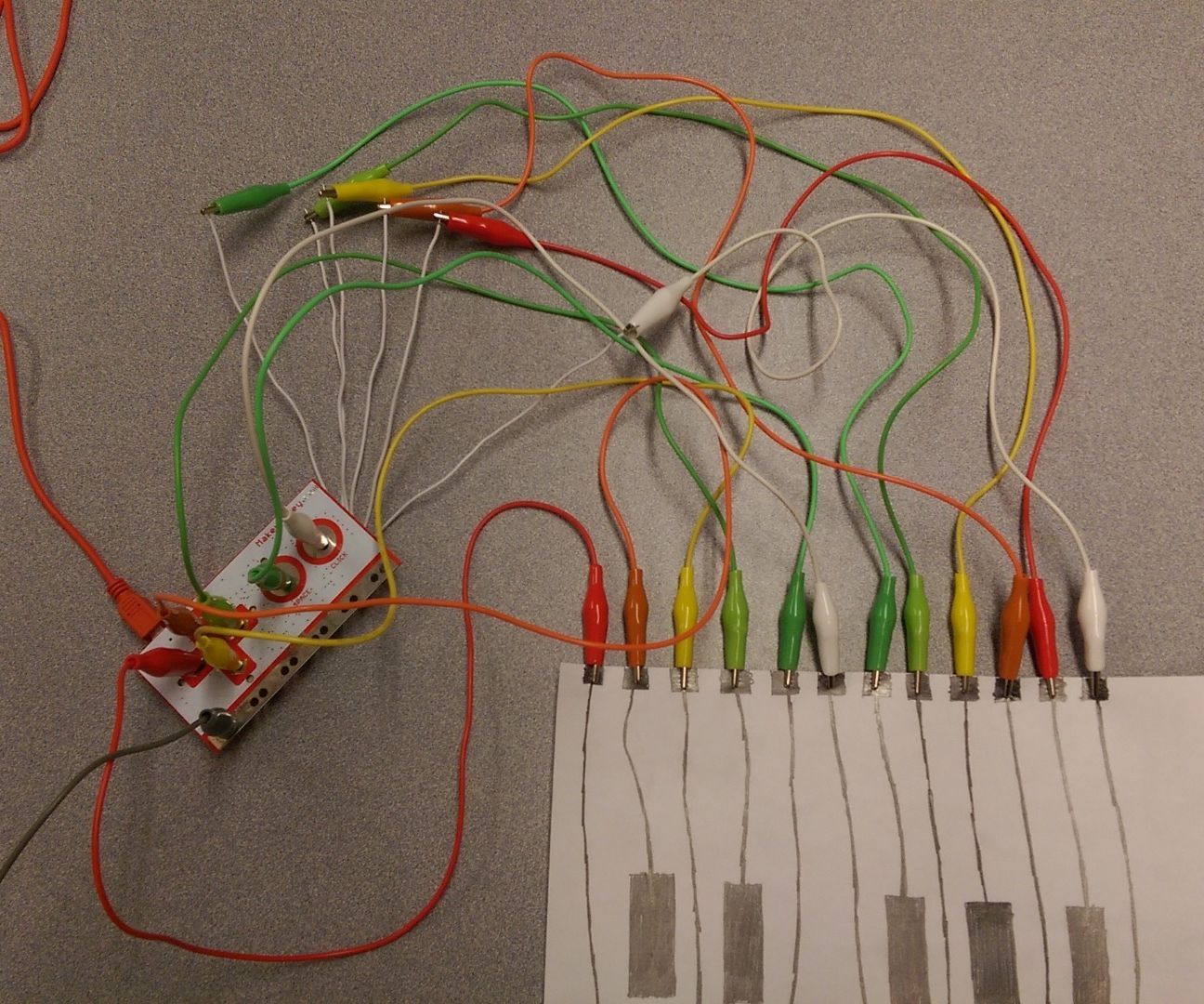 Graphite Piano Keyboard With MaKey MaKey and Scratch : 7 Steps ...