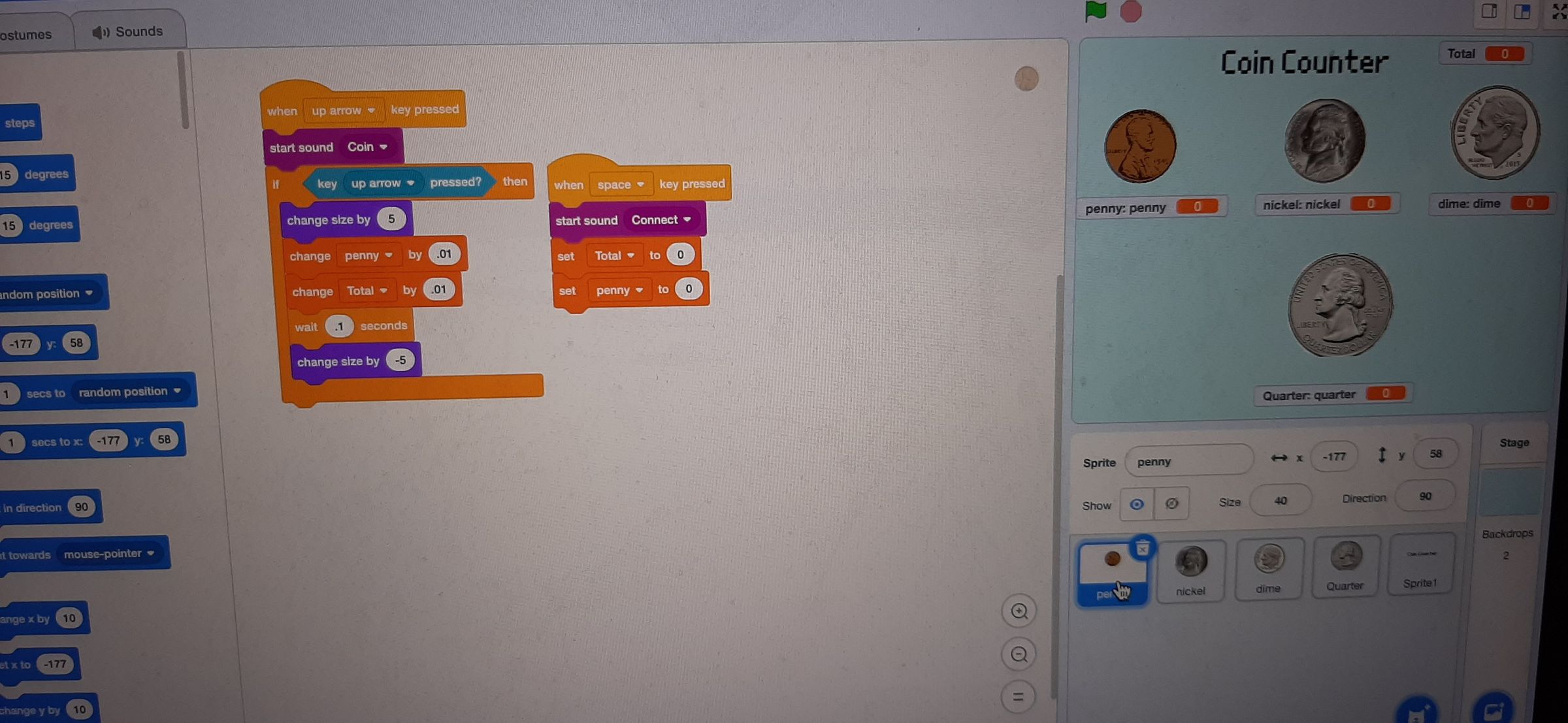 Coin Counter Using Makey-Makey and Scratch : 10 Steps (with Pictures ...