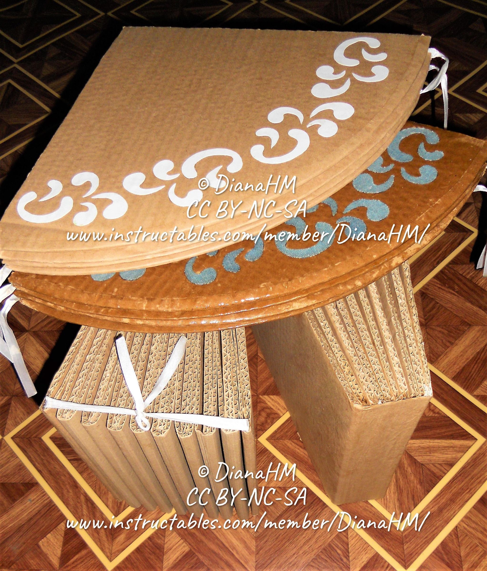 Portable Foldable Cardboard Stool-Table : 10 Steps (with Pictures ...