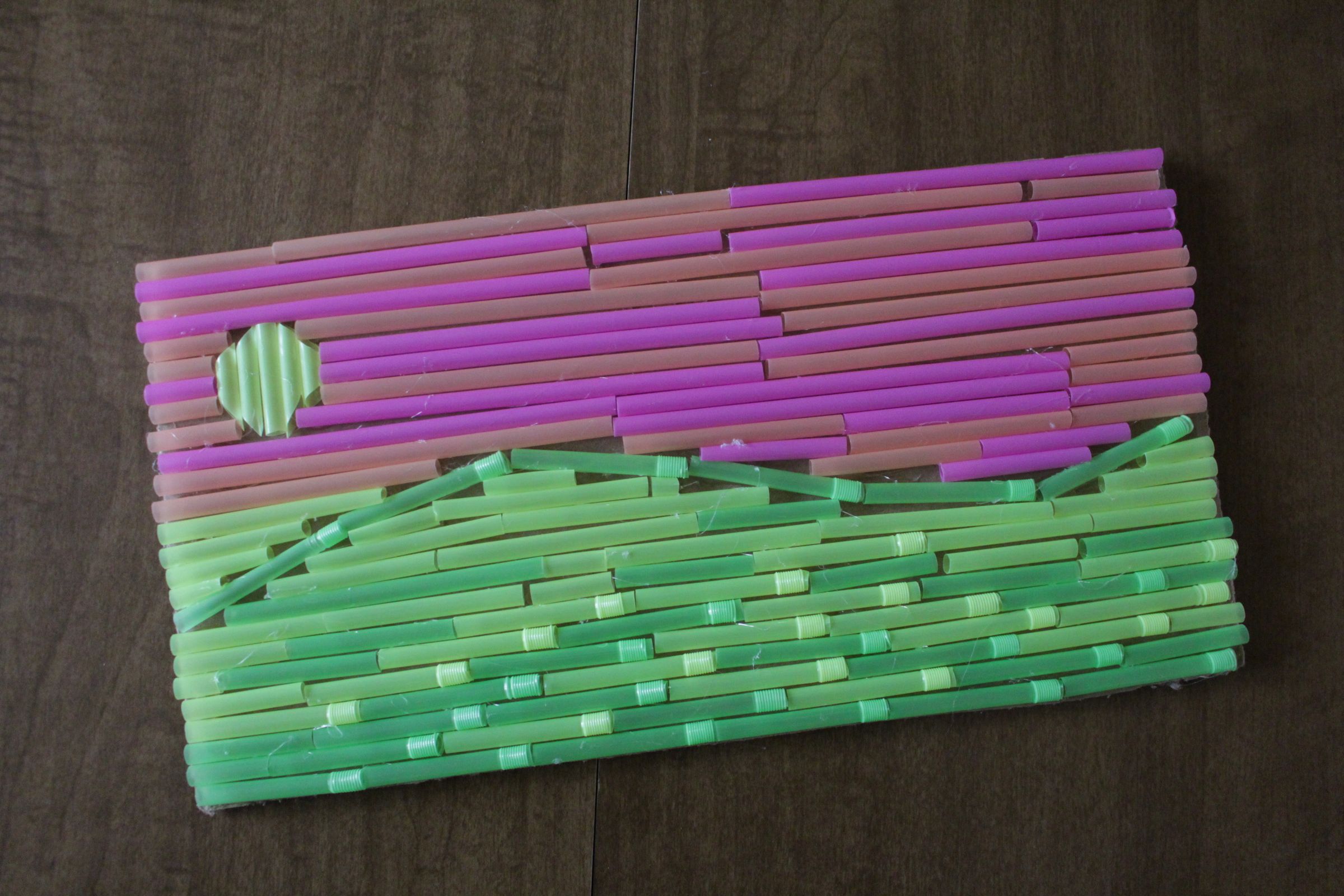 Plastic Straw Cardboard Art : 4 Steps - Instructables