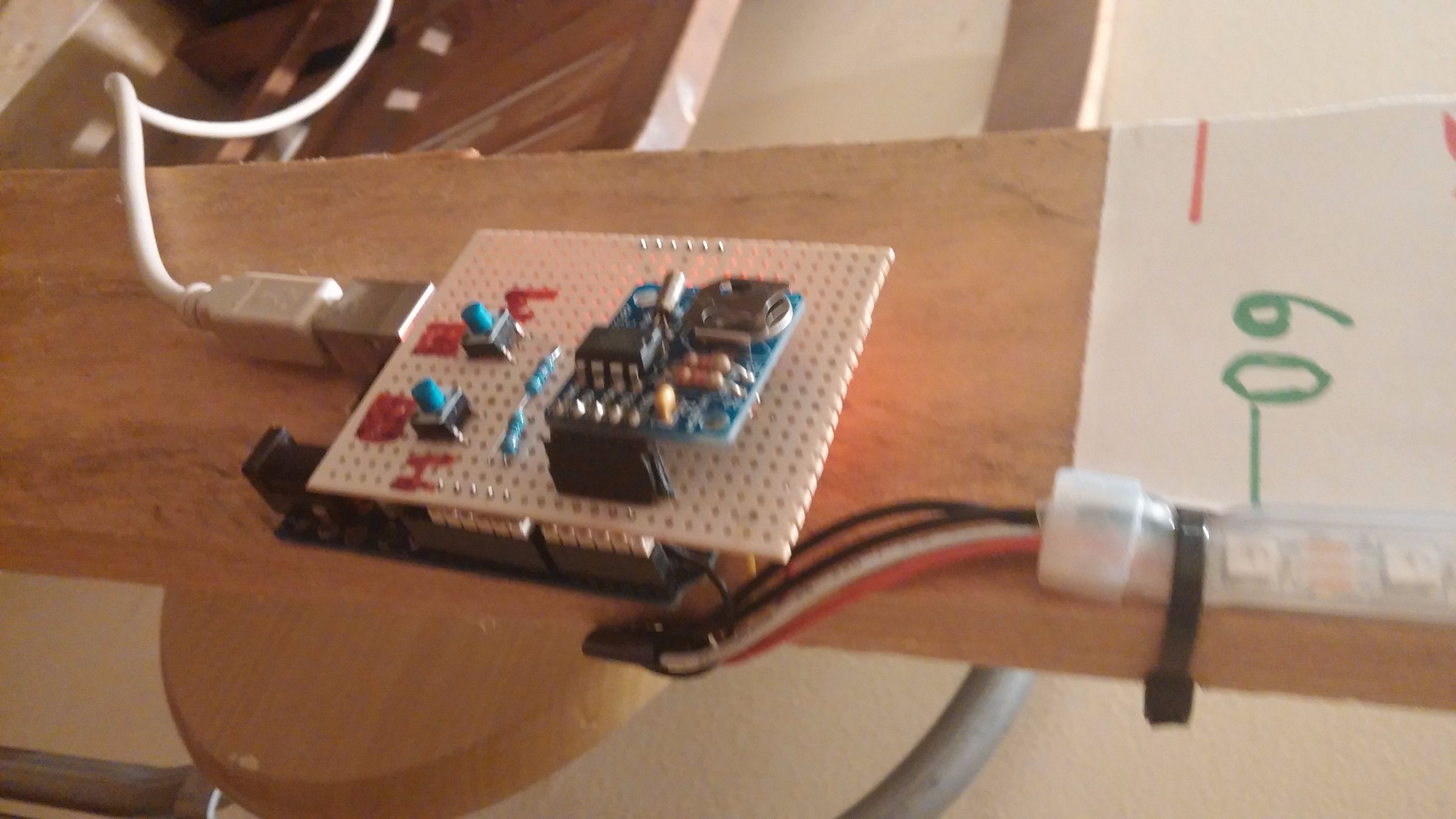 Linear Clock Using Arduino + DS1307 + Neopixel: Re-using Some Hardware. : 5 Steps - Instructables