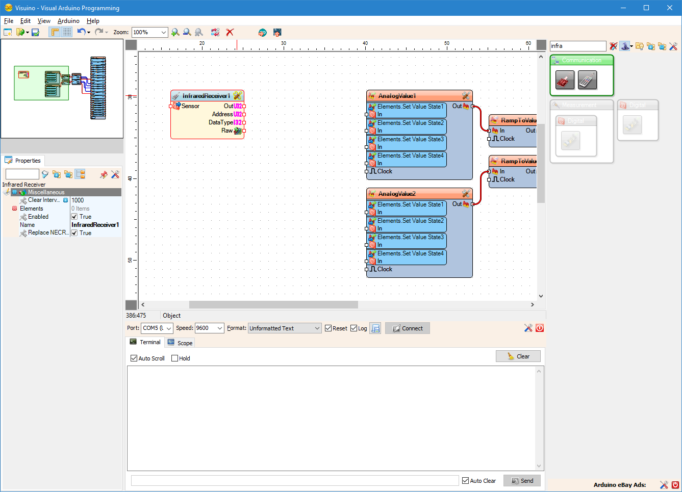 Program Infrared Remote Controlled Arduino Smart Car Robot With Visuino ...