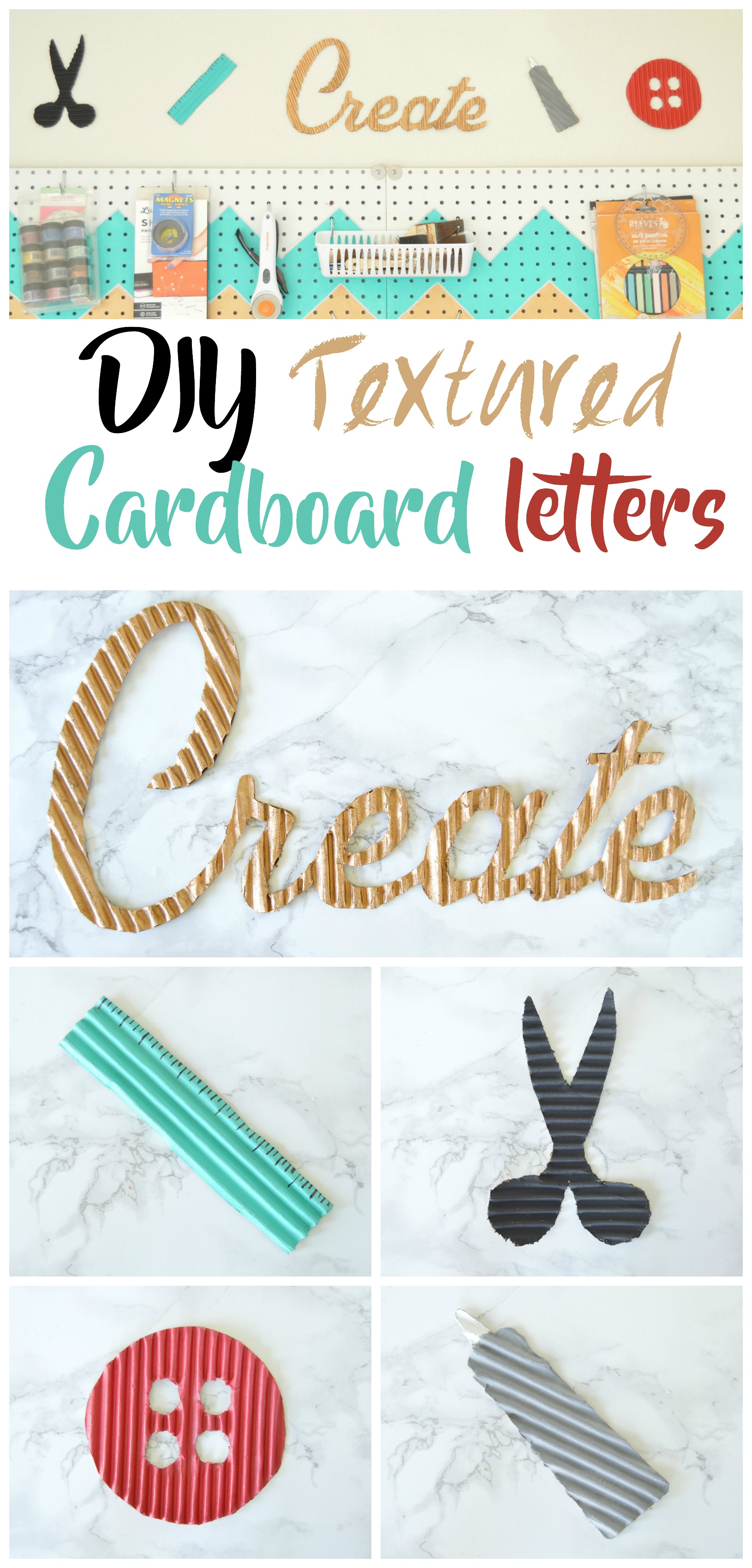 DIY Textured Cardboard Letters : 7 Steps (with Pictures) - Instructables