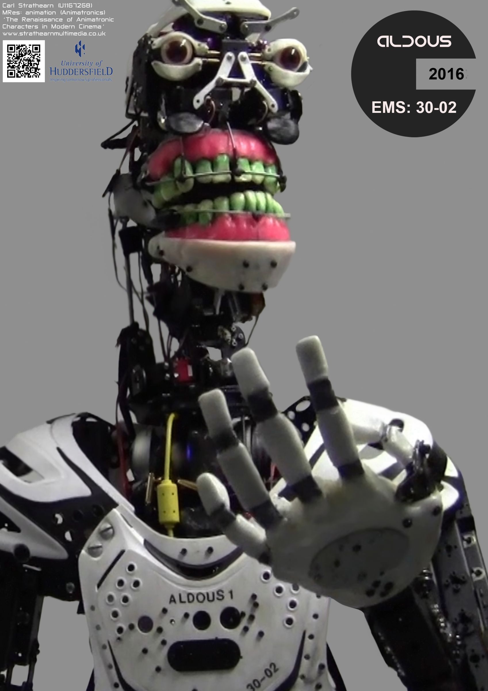 ALDOUS (EMS-30-02) Robo-Animatronic (C.Strathearn MRes Animatronics UoH ...