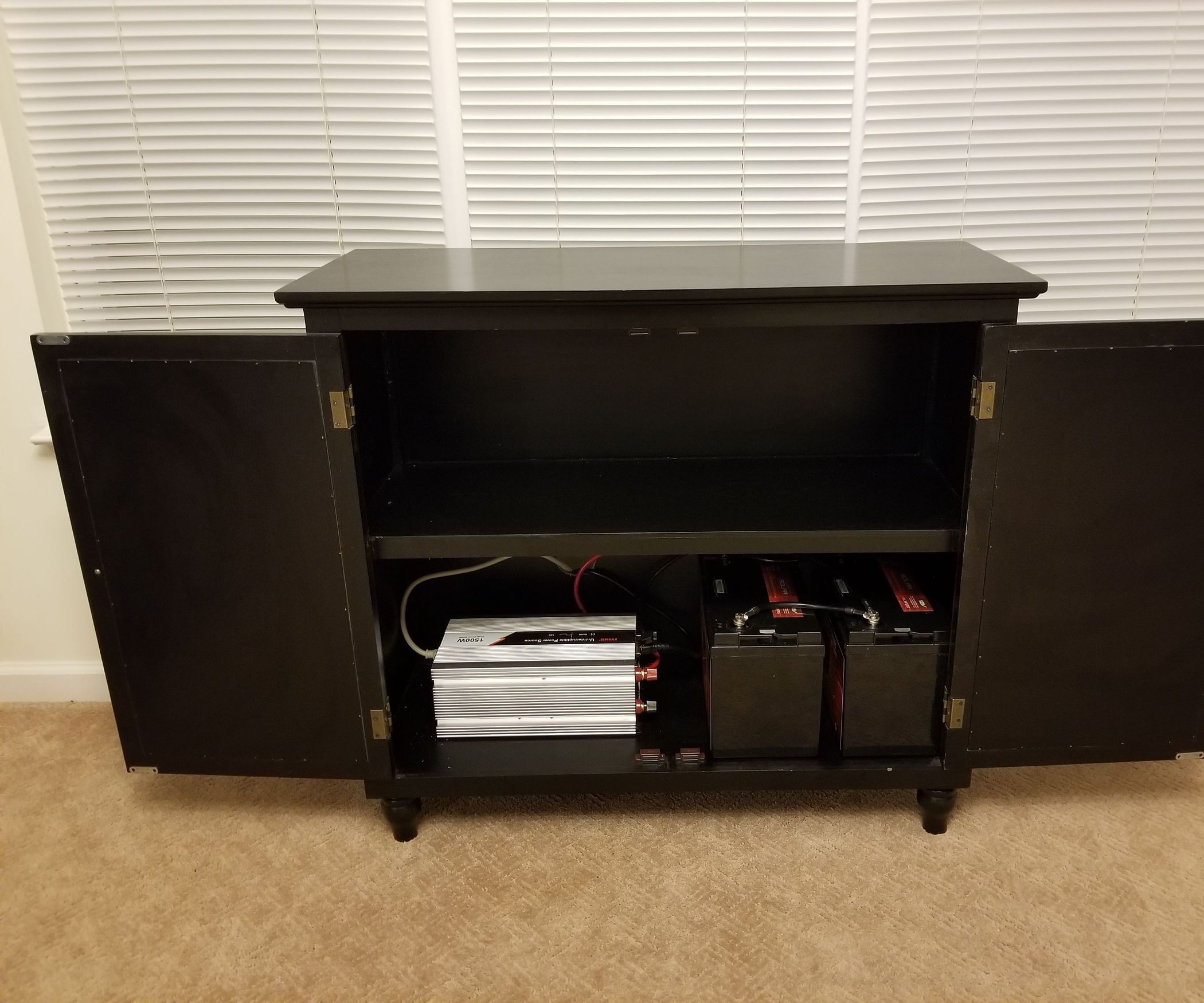 DIY Home Battery Backup Generator in a Wooden Cabinet : 3 Steps ...