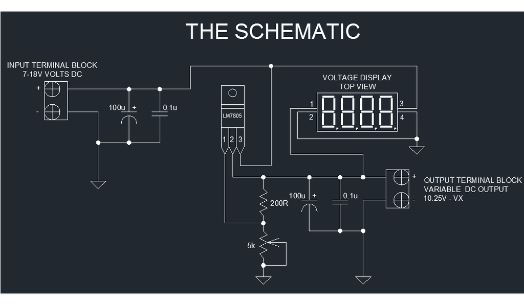 Adjustable Dc Power Supply Easy Simple Electronic Circuit Components