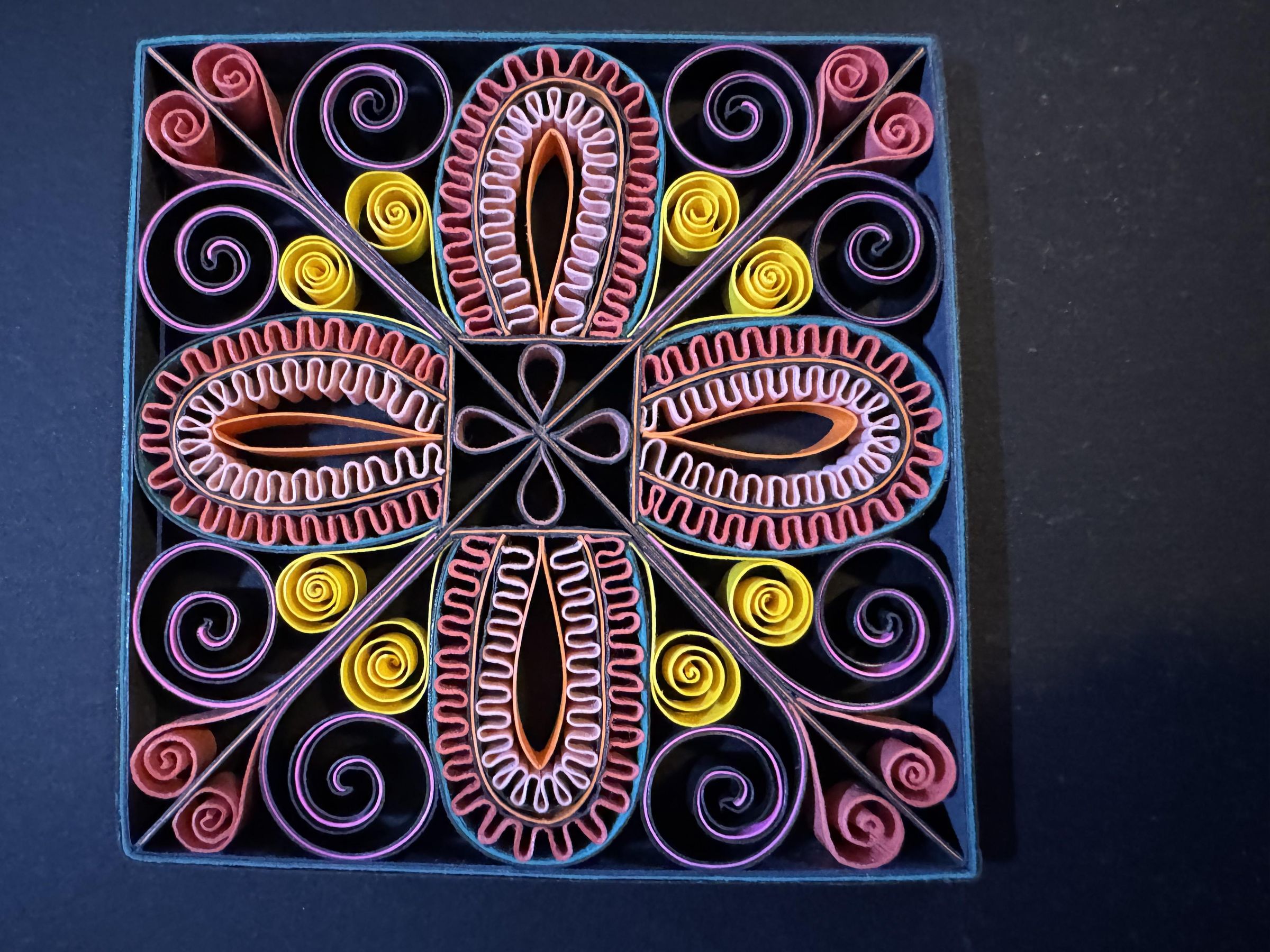 Decorative Handmade Ornamental Tile Using Paper : 12 Steps (with ...