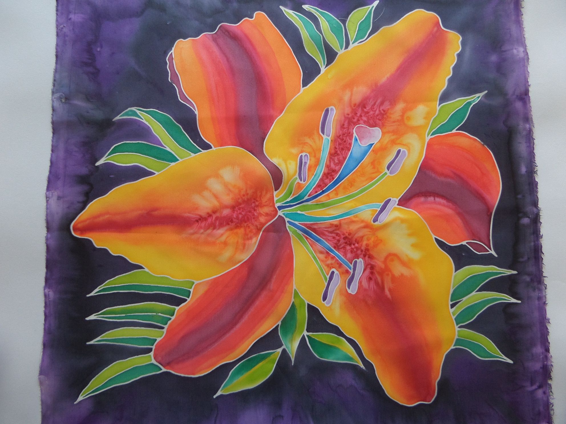 'Rainbow Lily' Silk Painting : 11 Steps (with Pictures) - Instructables