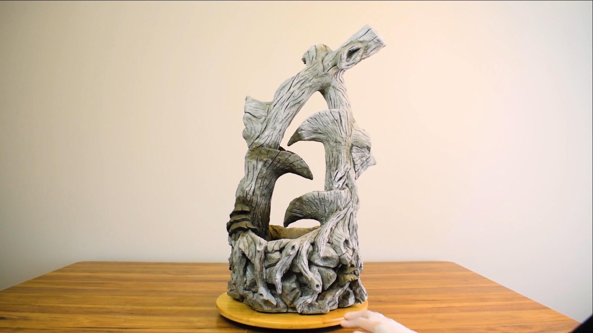 Concrete Tree Fountain - Faux Bois : 9 Steps (with Pictures ...