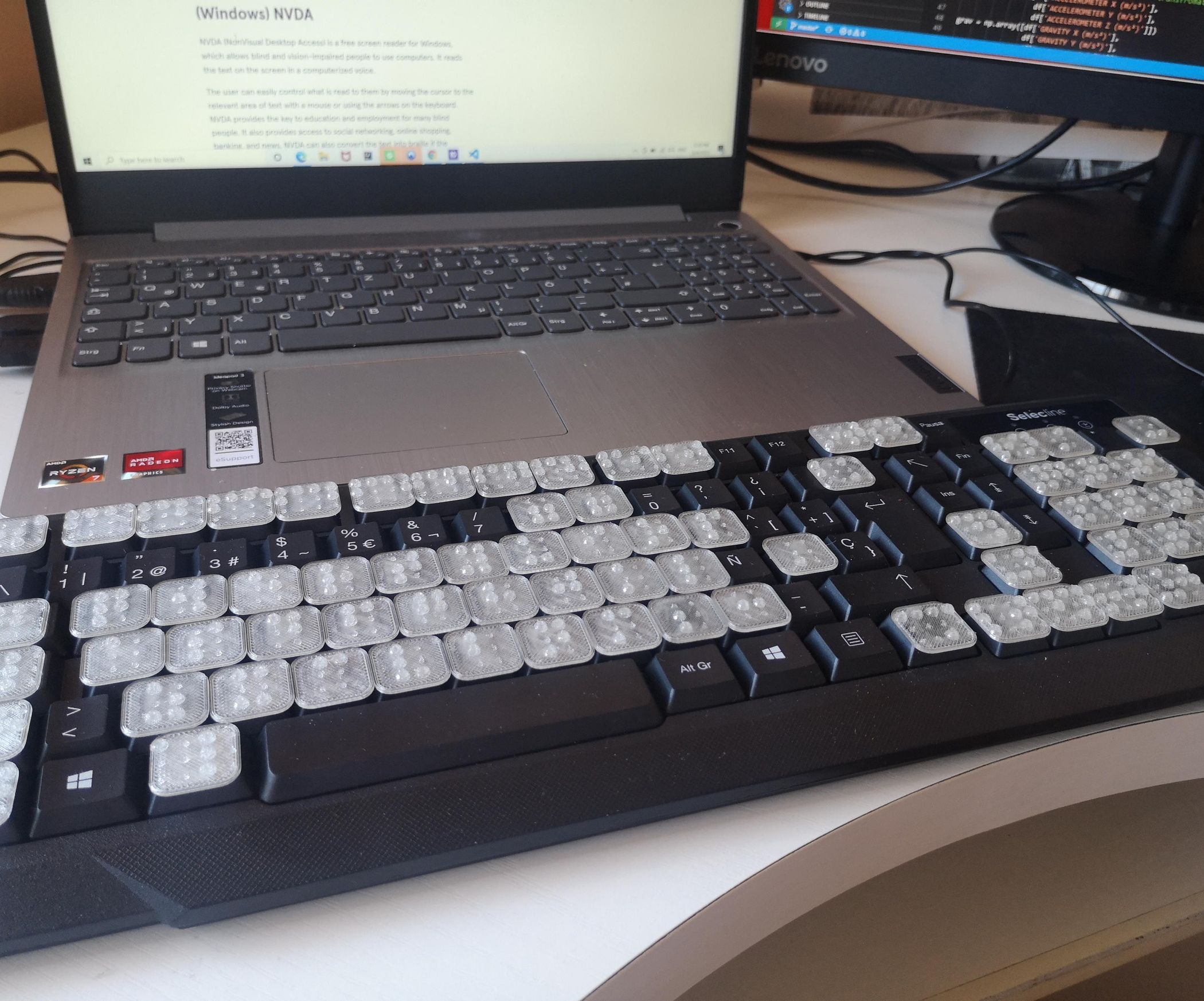 Computer Keyboard With 3D Printed Braille Keys - Instructables