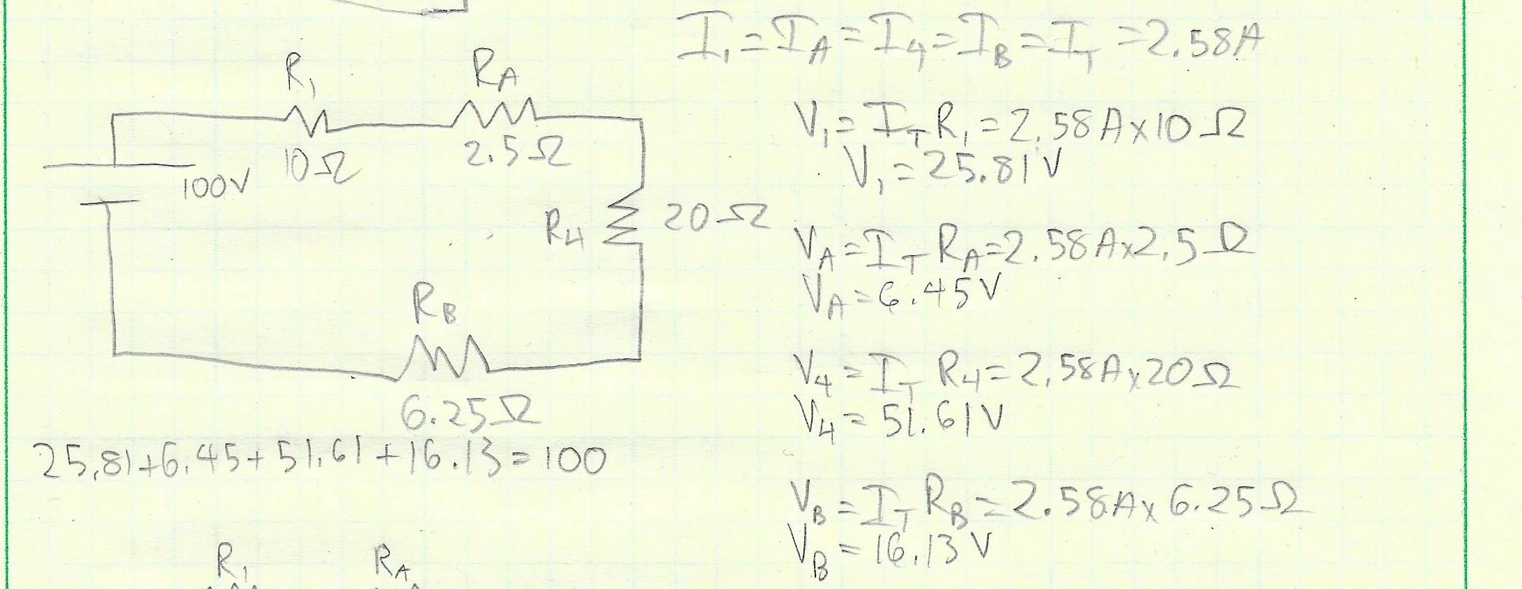 Solving a Simple Circuit Diagram With a Single Voltage Source and ...