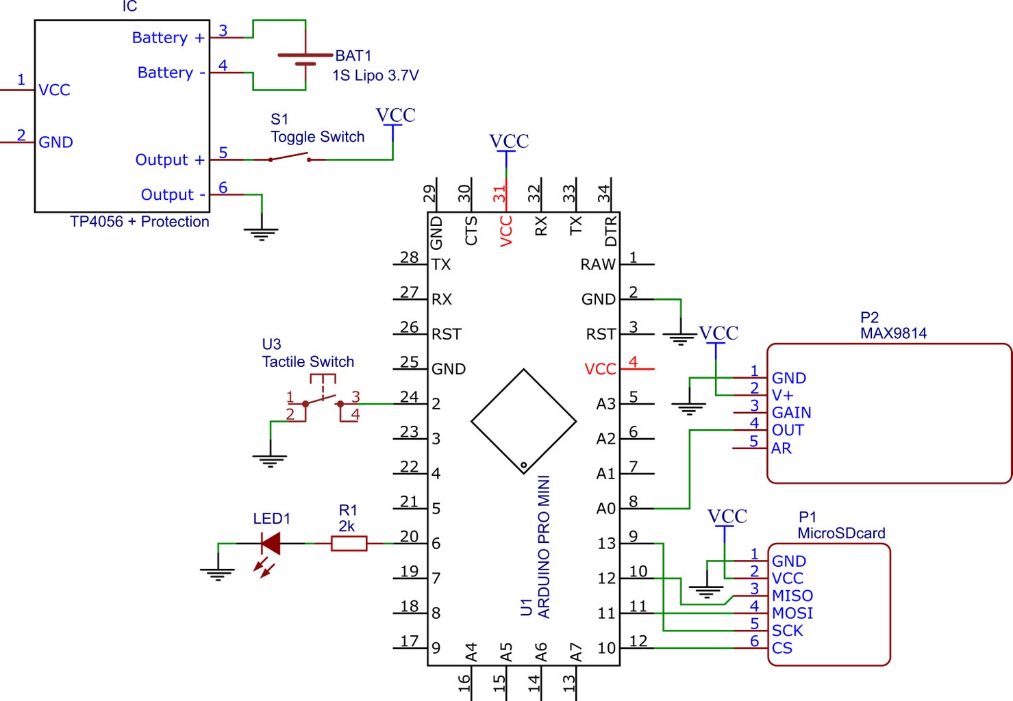 Make Your Own Spy Bug Arduino Voice Recorder 5 Steps With Pictures Instructables
