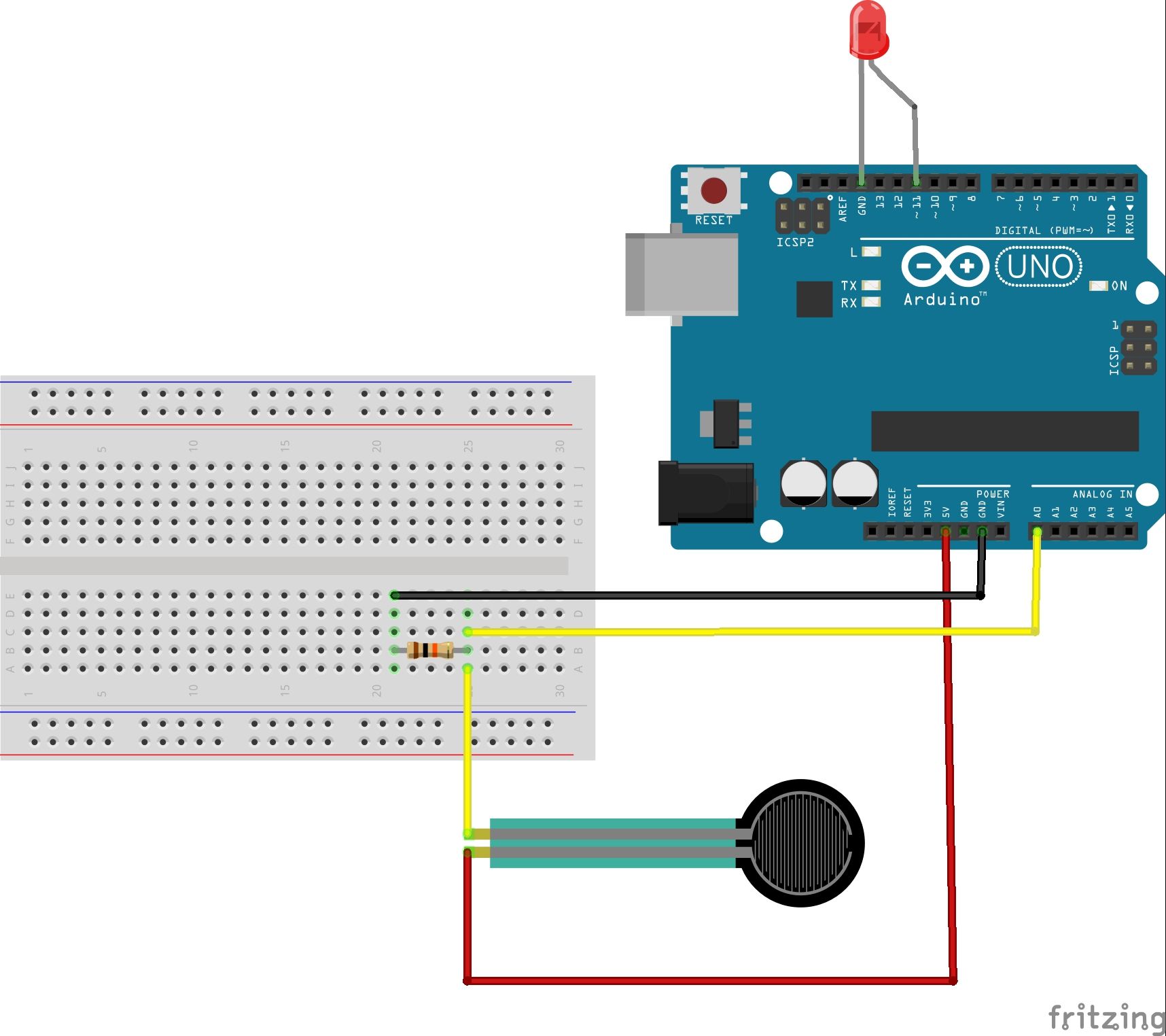 Interfacing Force Sensitive Resistor to Arduino : 5 Steps (with ...