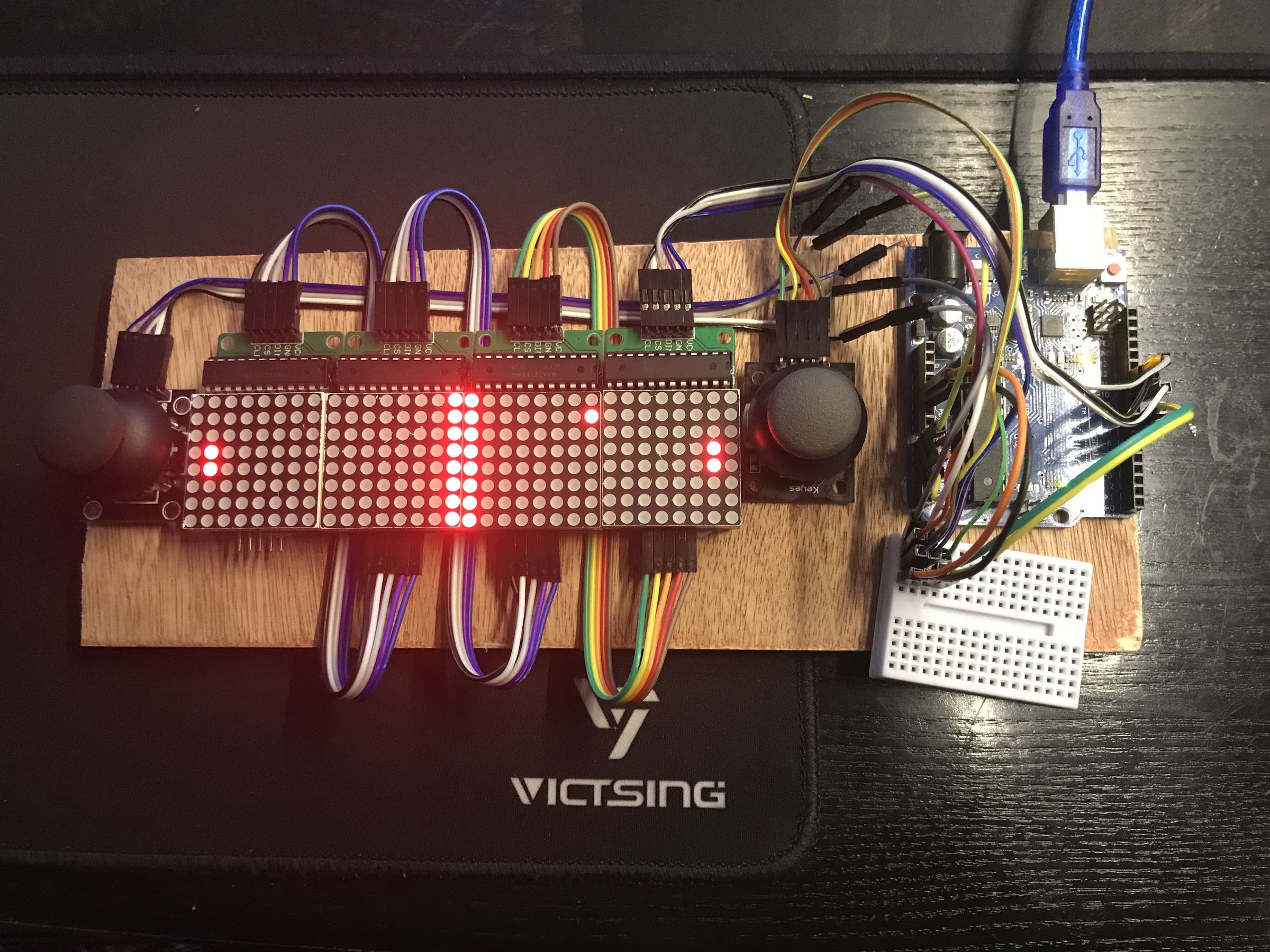 Pong Tennis With LED Matrix, Arduino and Joysticks : 5 Steps (with ...
