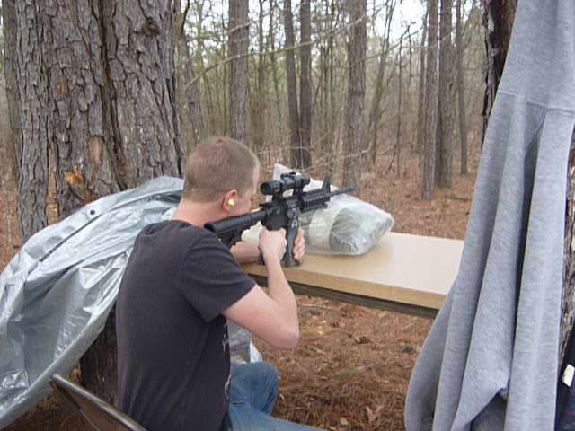 Homemade Log Shooting Back Stop