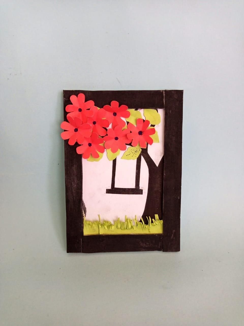 Mini Wall Decoration Paper Flower Craft : 7 Steps (with Pictures ...