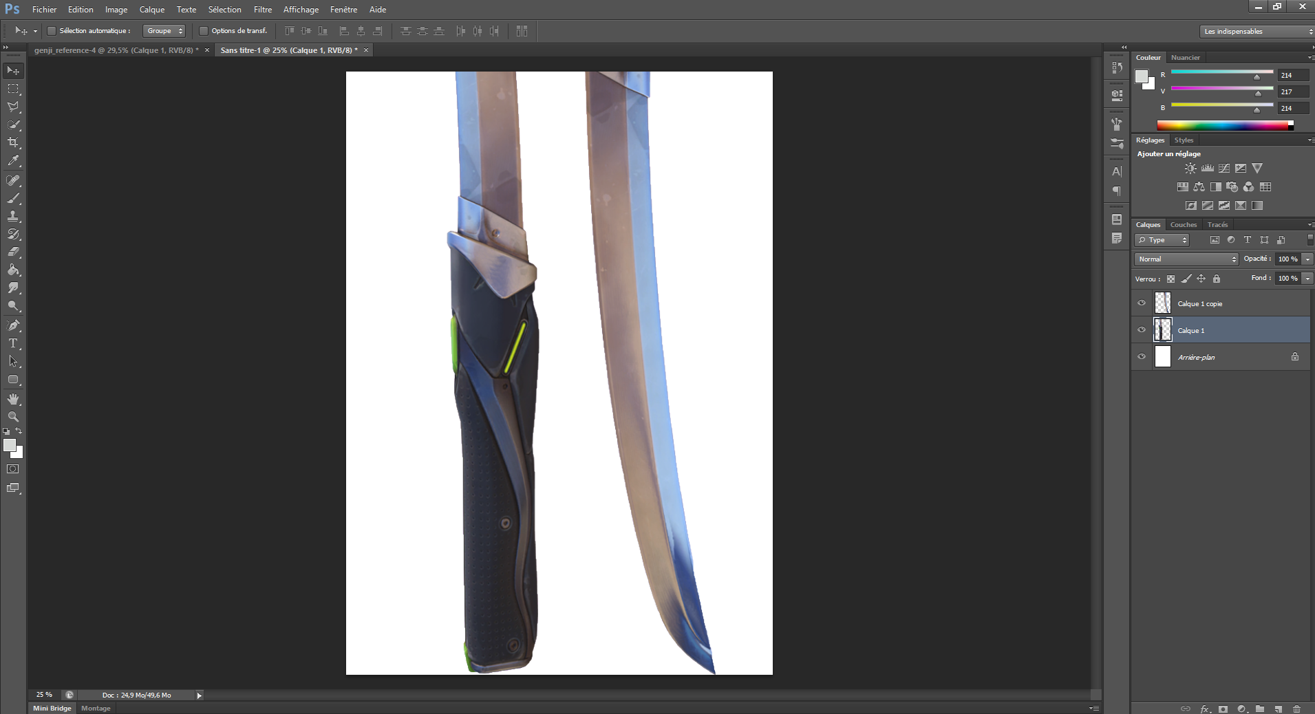 Genji's (carbon Fiber Skin) Swords EN/FR Sabres De Genji (skin Fibre De ...