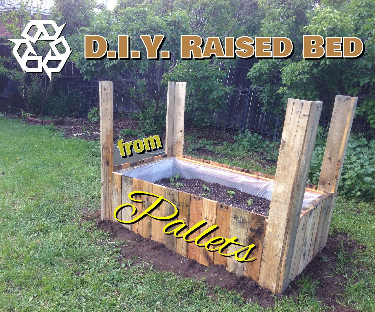 Raised Bed Pallet Planter *Updated August 21st, 2015* : 9 Steps (with ...