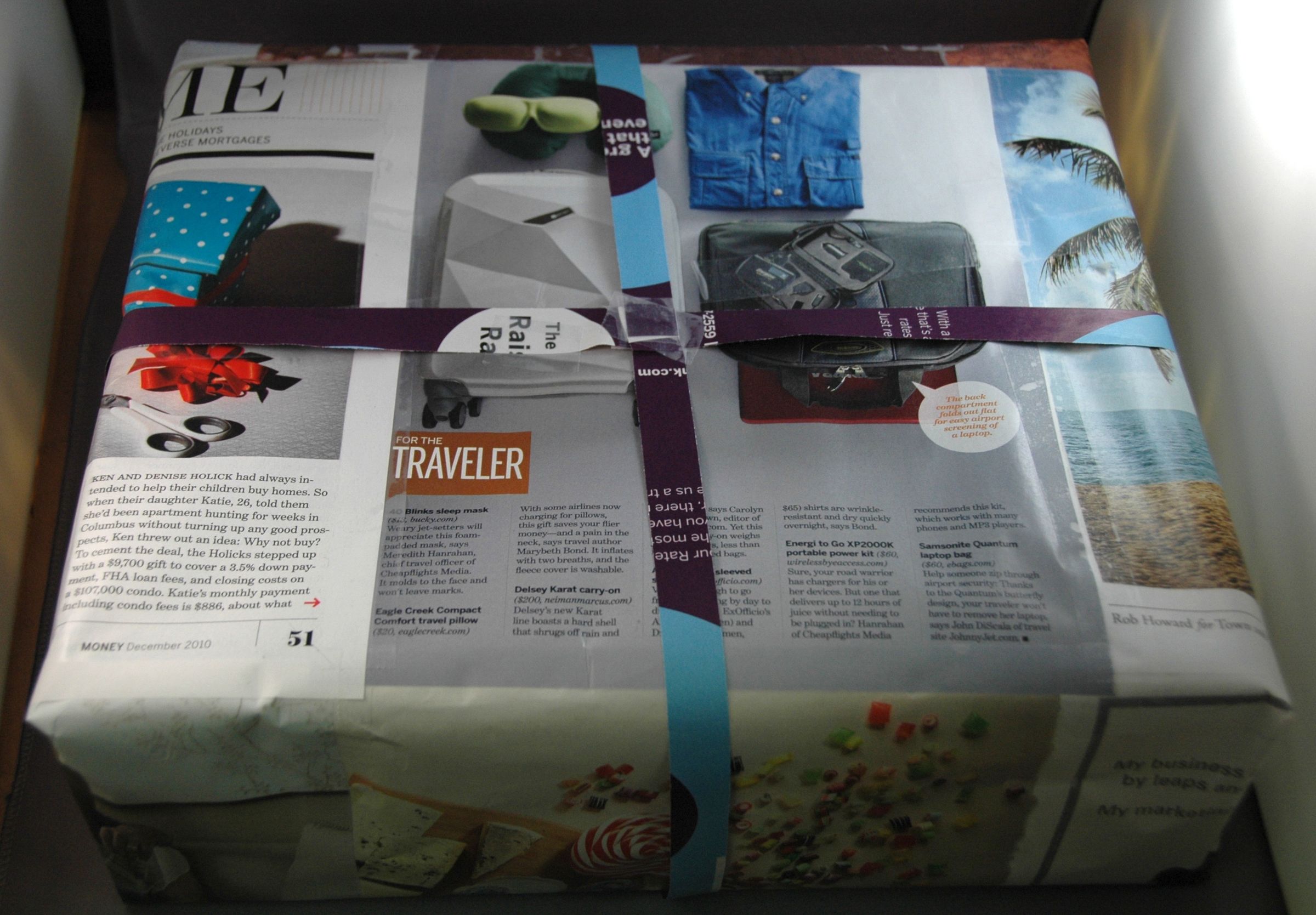 No-Cost Magazine Gift Wrap, Origami Box & Bow : 5 Steps (with Pictures ...