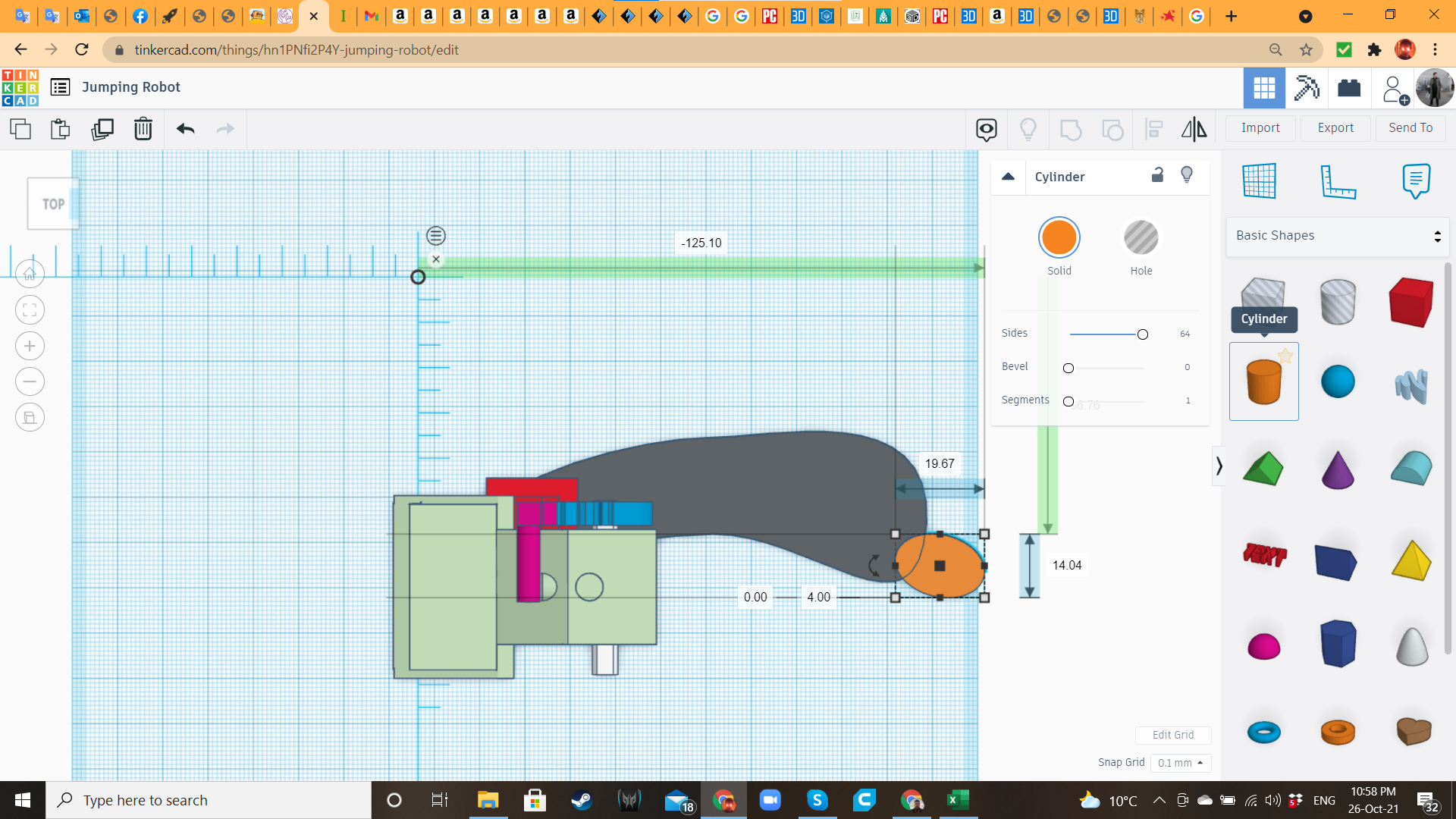 Tinkercad Robotics for School: Gerbil, the Jumping Robot! : 18 Steps ...