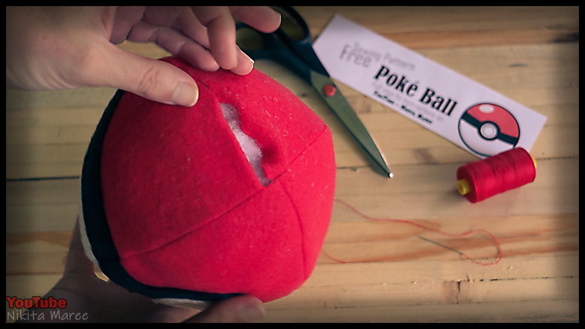 DIY Plushie Poké Ball (with Free Sewing Pattern) : 35 Steps (with ...