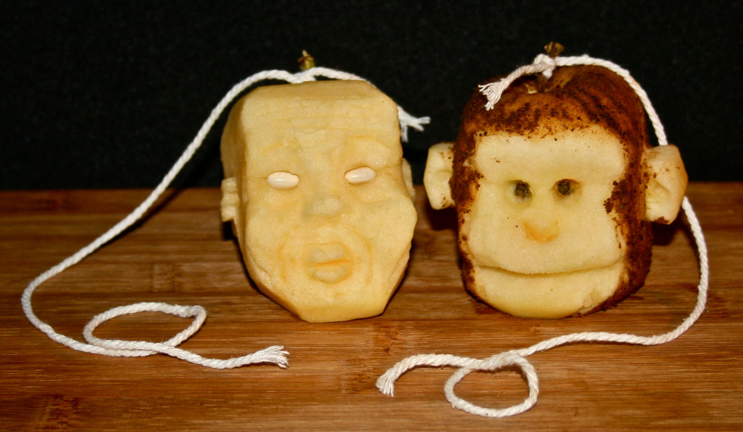 Apple Carving Faces