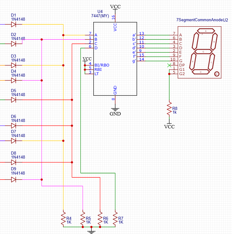 Electronic Dice Game of 21 Using 555 Timer, CD4017, and 7447 With a ...