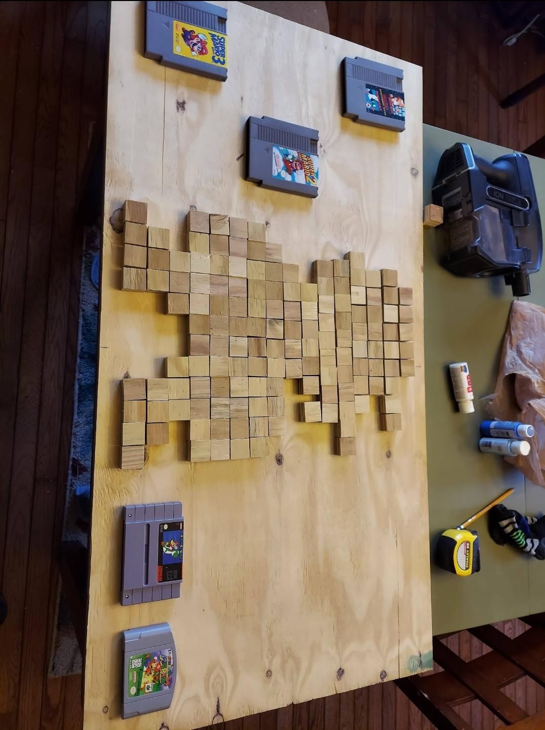 DIY: Wooden Mario Video Game Display / Info Center / 3D Creation : 7 ...