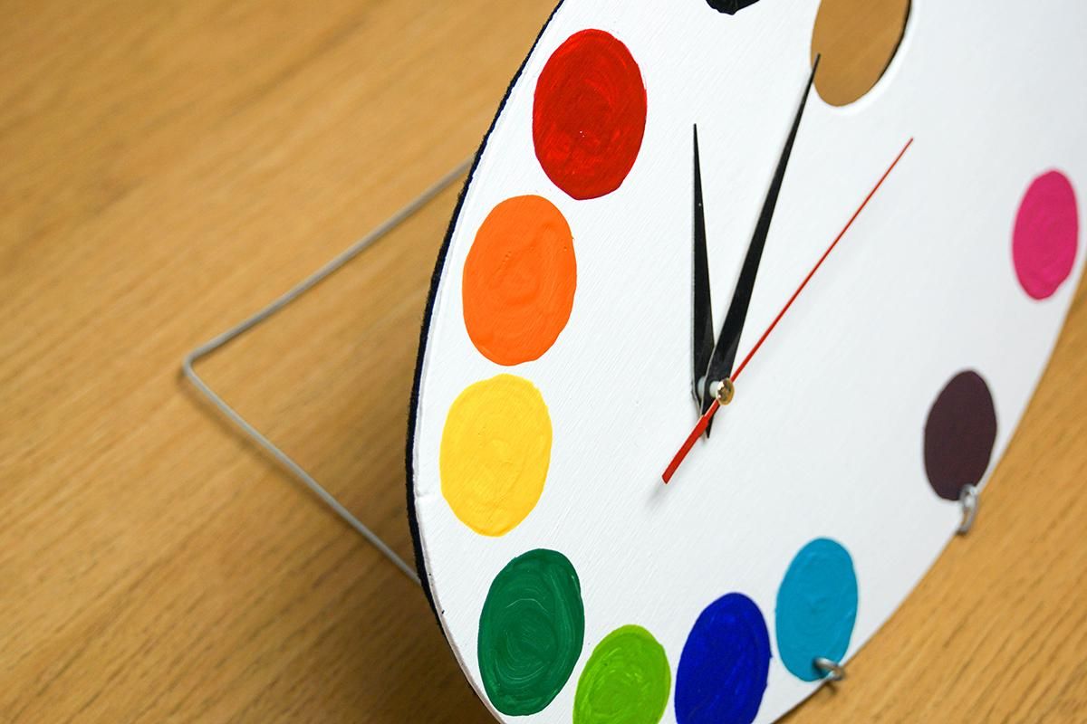DIY Paint Palette Clock | Simple & Fun Art Themed Project : 8 Steps ...