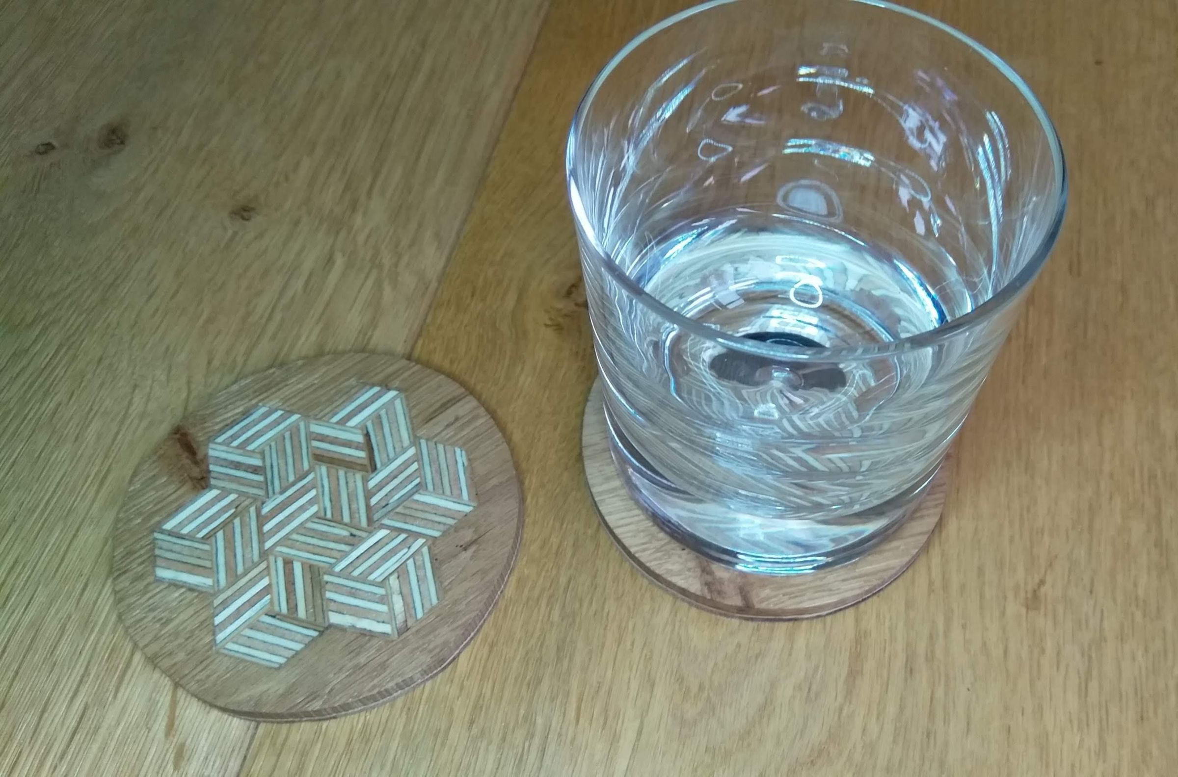 Hexagon Patterned Plywood Coasters : 10 Steps (with Pictures) - Instructables